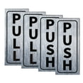 Uxcell Push Pull Door Sign 2"x5" Adhesive Vertical Pull Push Sticker ...