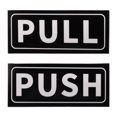 Uxcell Push Pull Door Sign 2"x5" Adhesive Horizontal Pull Push Sticker ...