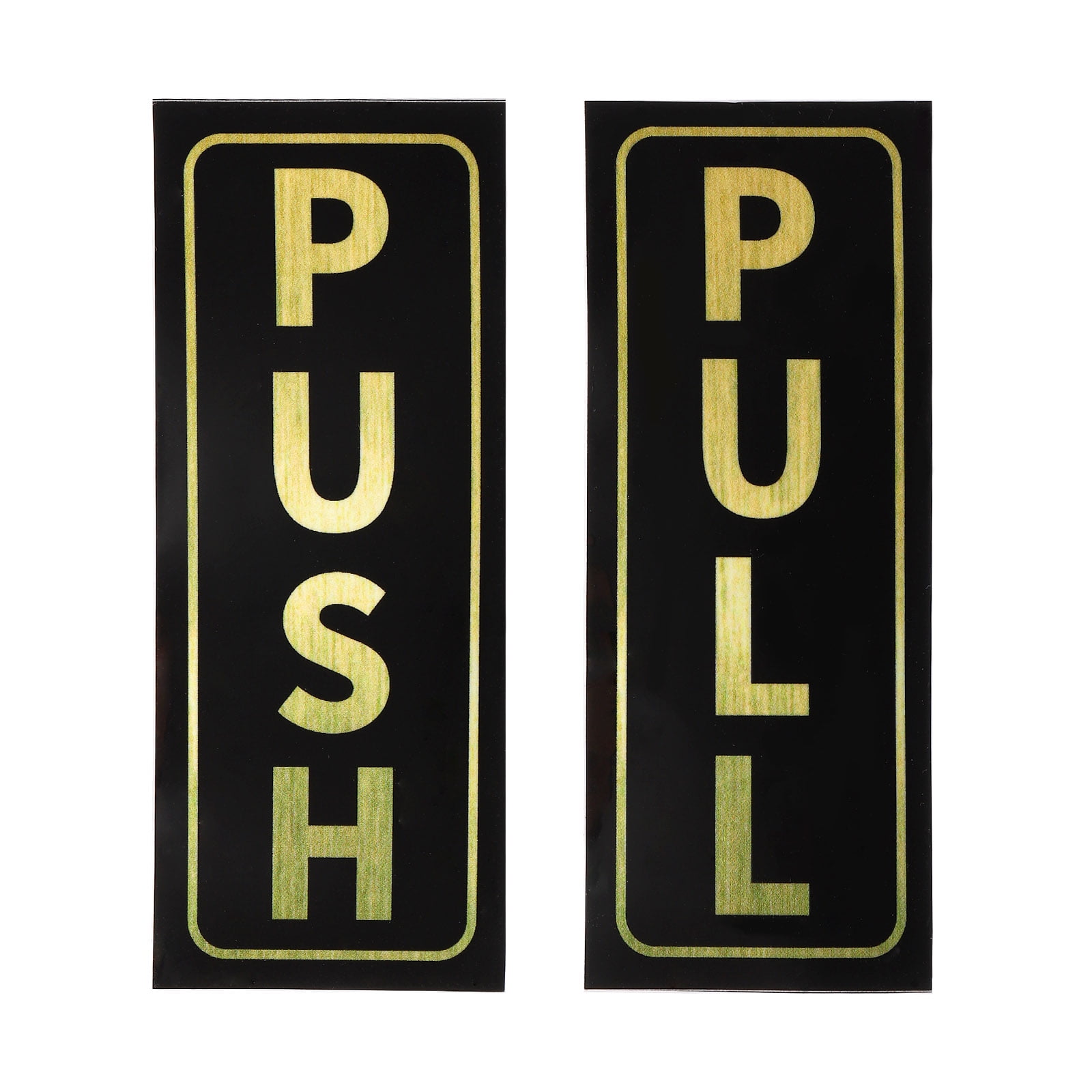 Uxcell Push Pull Door Sign 2"x5" PVC Adhesive Vertical Pull Push ...