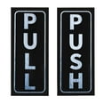 Uxcell Push Pull Door Sign 2"x5" Adhesive Vertical Pull Push Sticker ...