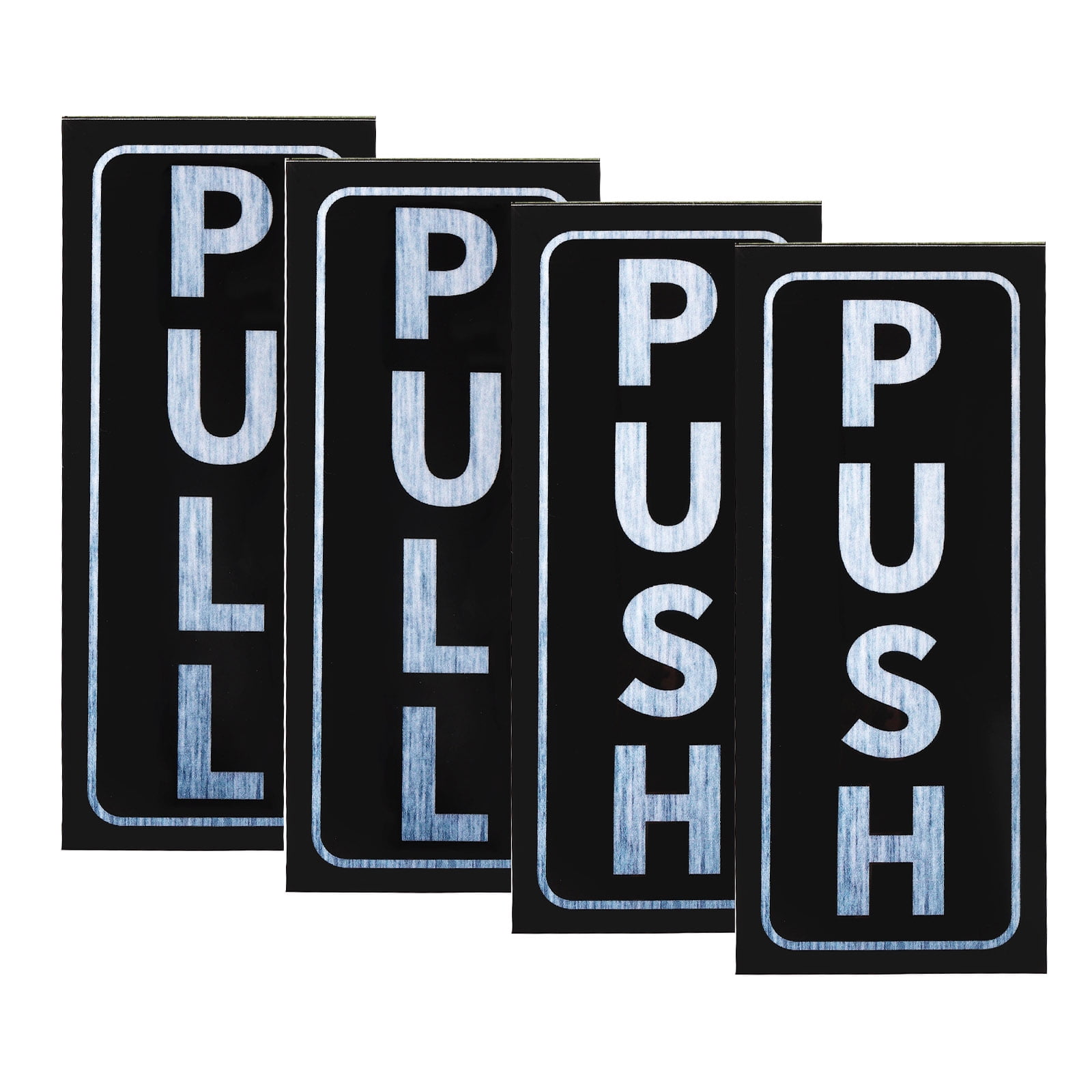 Uxcell Push Pull Door Sign 2"x5" Adhesive Vertical Pull Push Sticker ...