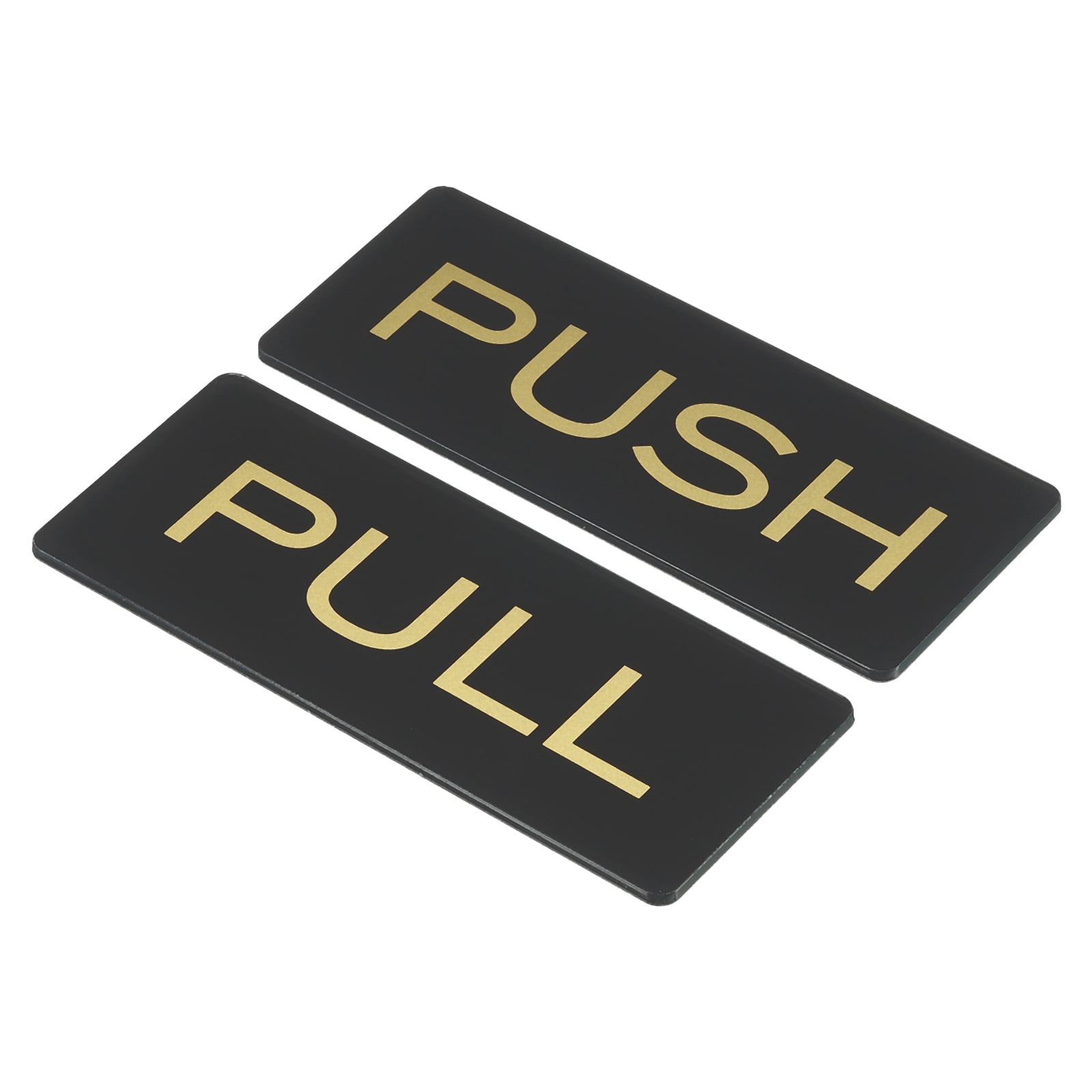 Uxcell Push Pull Door Sign Acrylic Self Adhesive Rectangle Sticker ...
