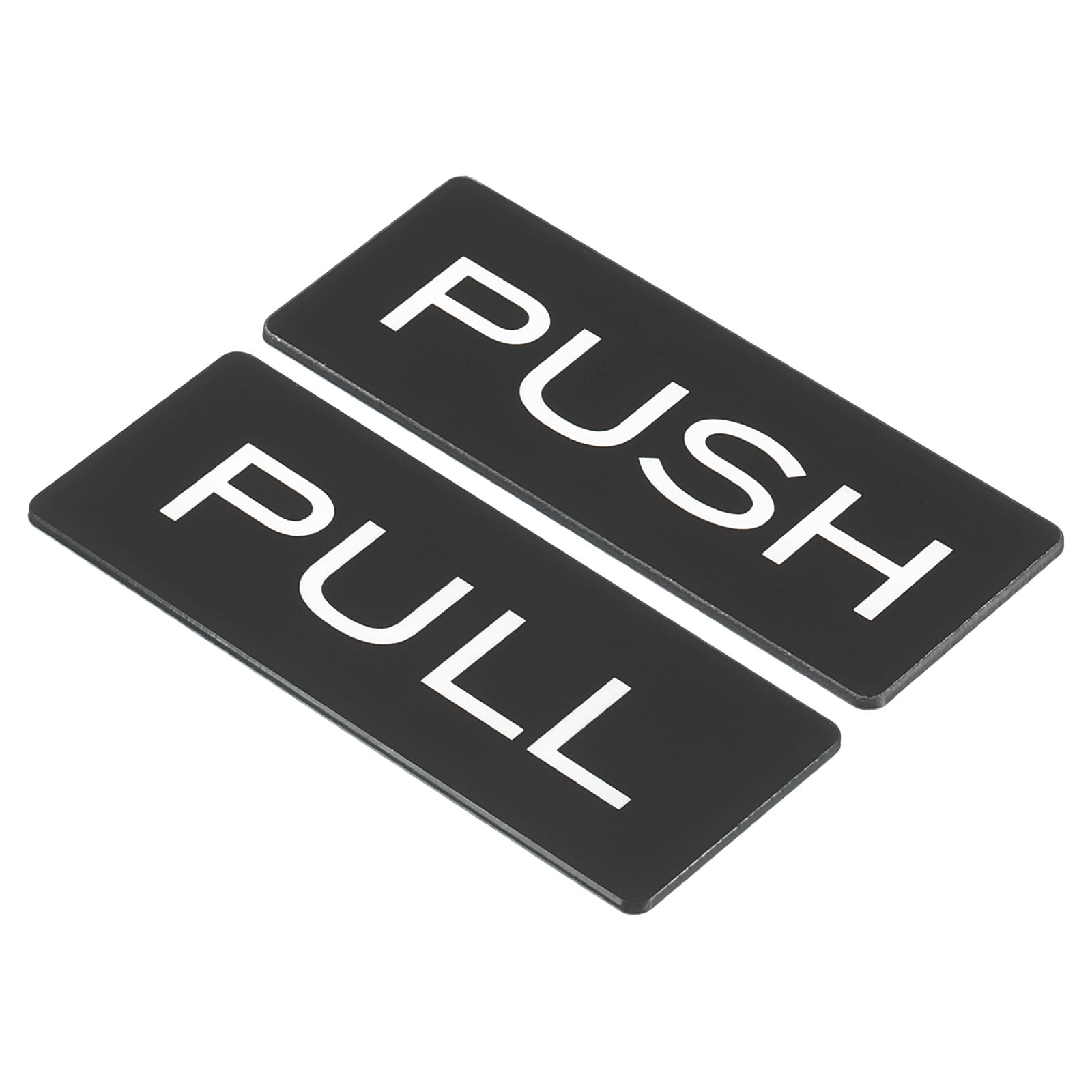 Uxcell Push Pull Door Sign Acrylic Self Adhesive Rectangle Sticker ...