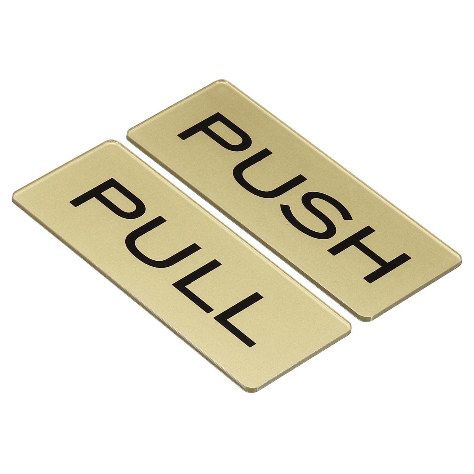Uxcell Push Pull Door Sign Acrylic Self Adhesive Rectangle Sticker ...