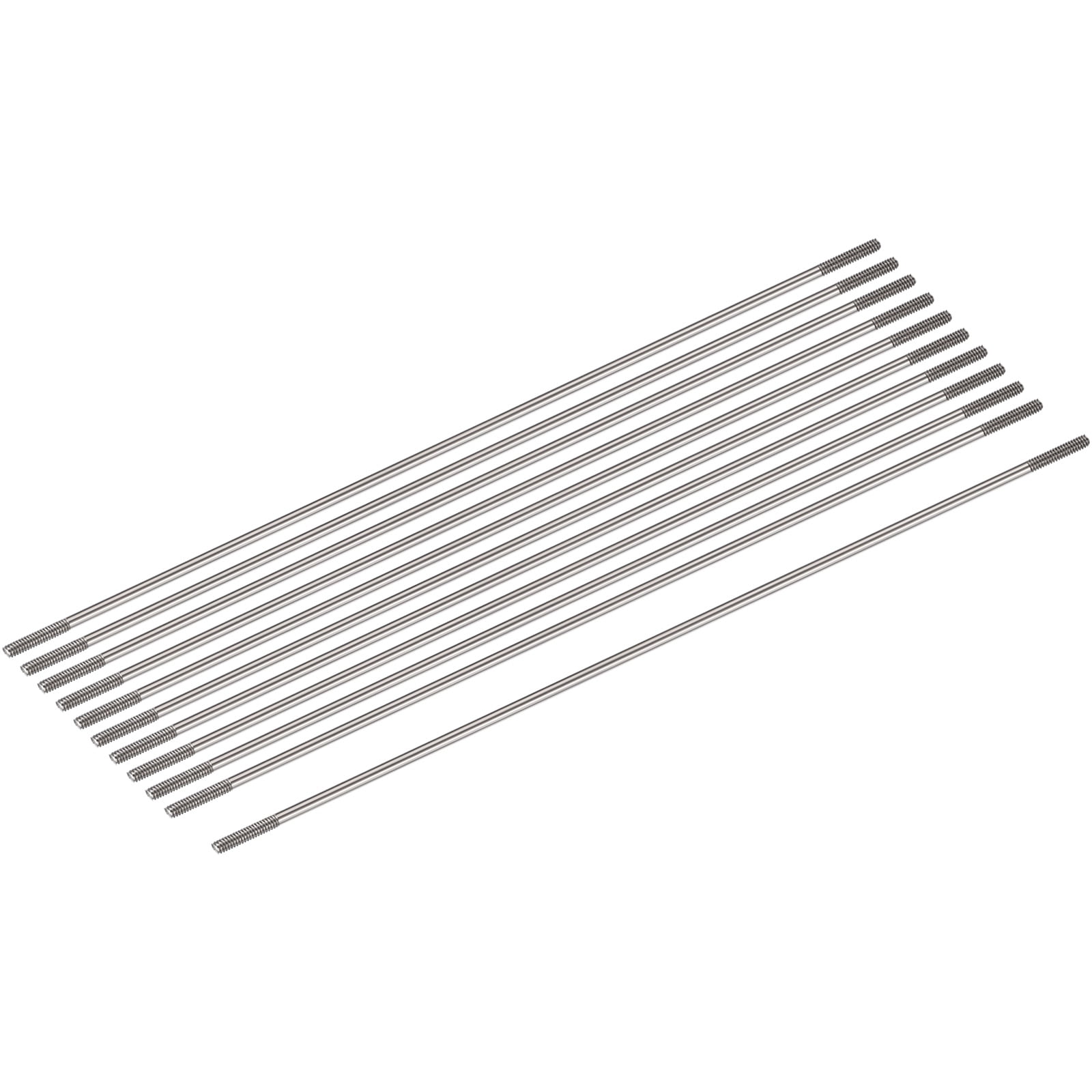 Uxcell Push Rod Connector Double End Threaded Rod 304 Stainless Steel ...