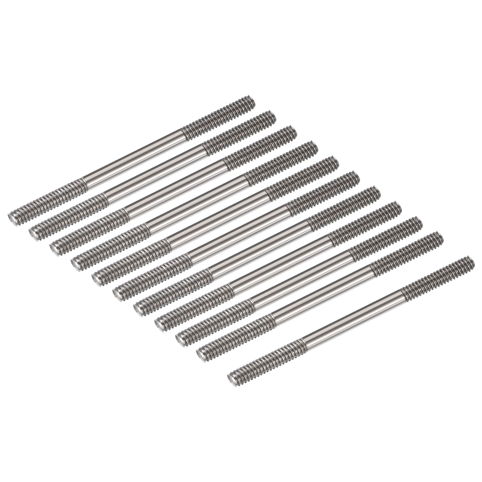 Uxcell Push Rod Connector Double End Threaded Rod 304 Stainless Steel ...