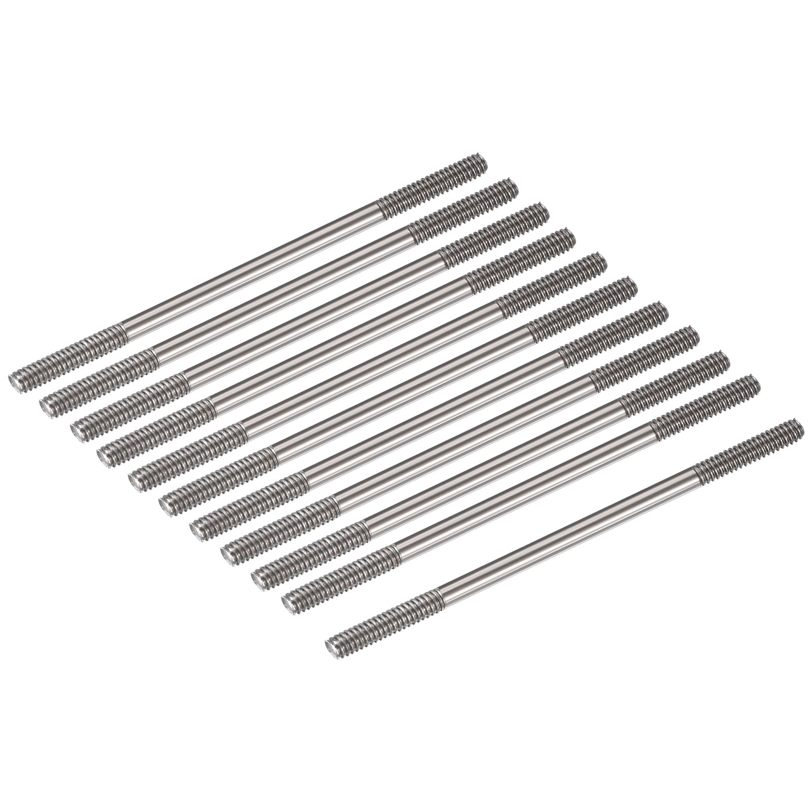 Uxcell Push Rod Connector Double End Threaded Rod 304 Stainless Steel ...