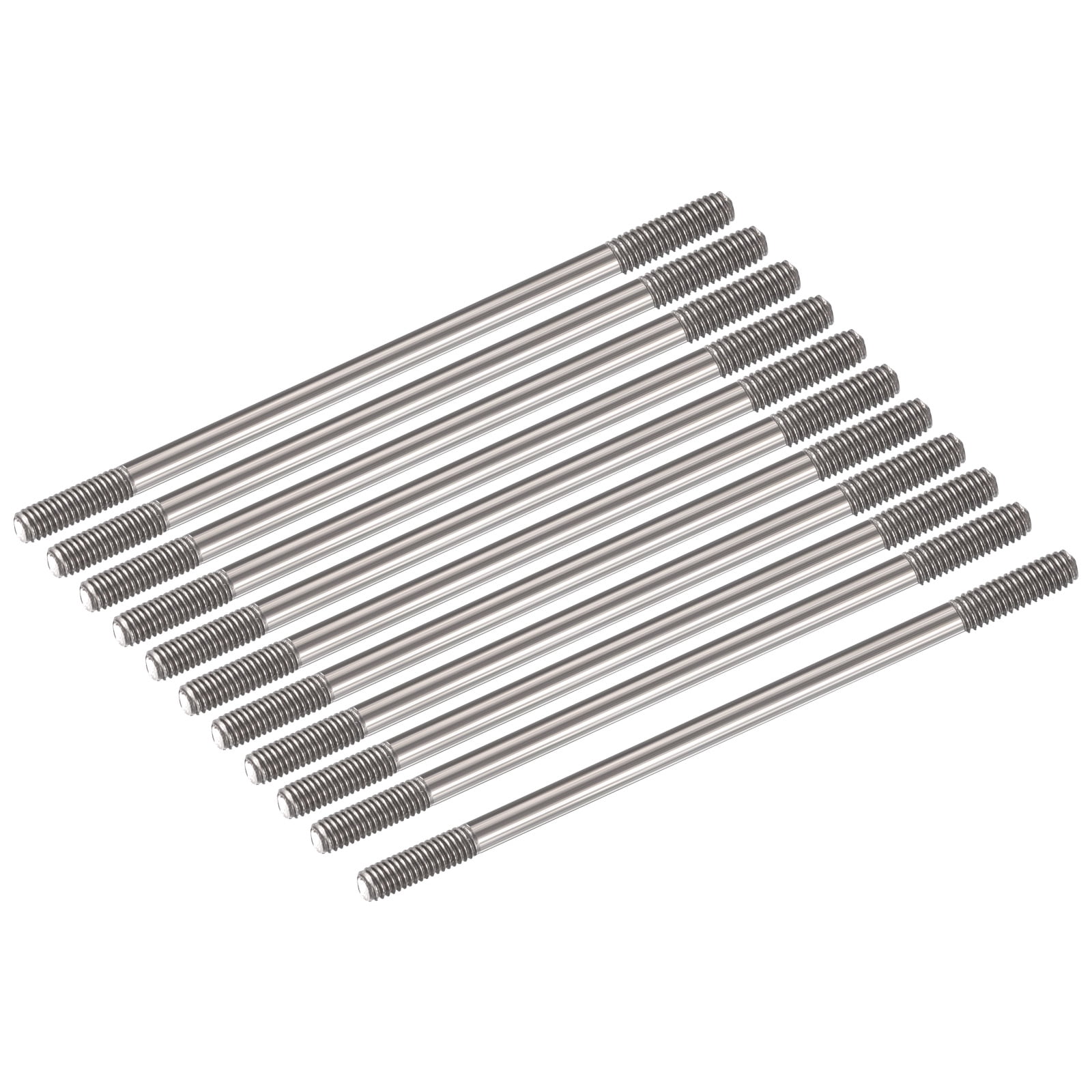 Uxcell Push Rod Connector Double End Threaded Rod 304 Stainless Steel ...