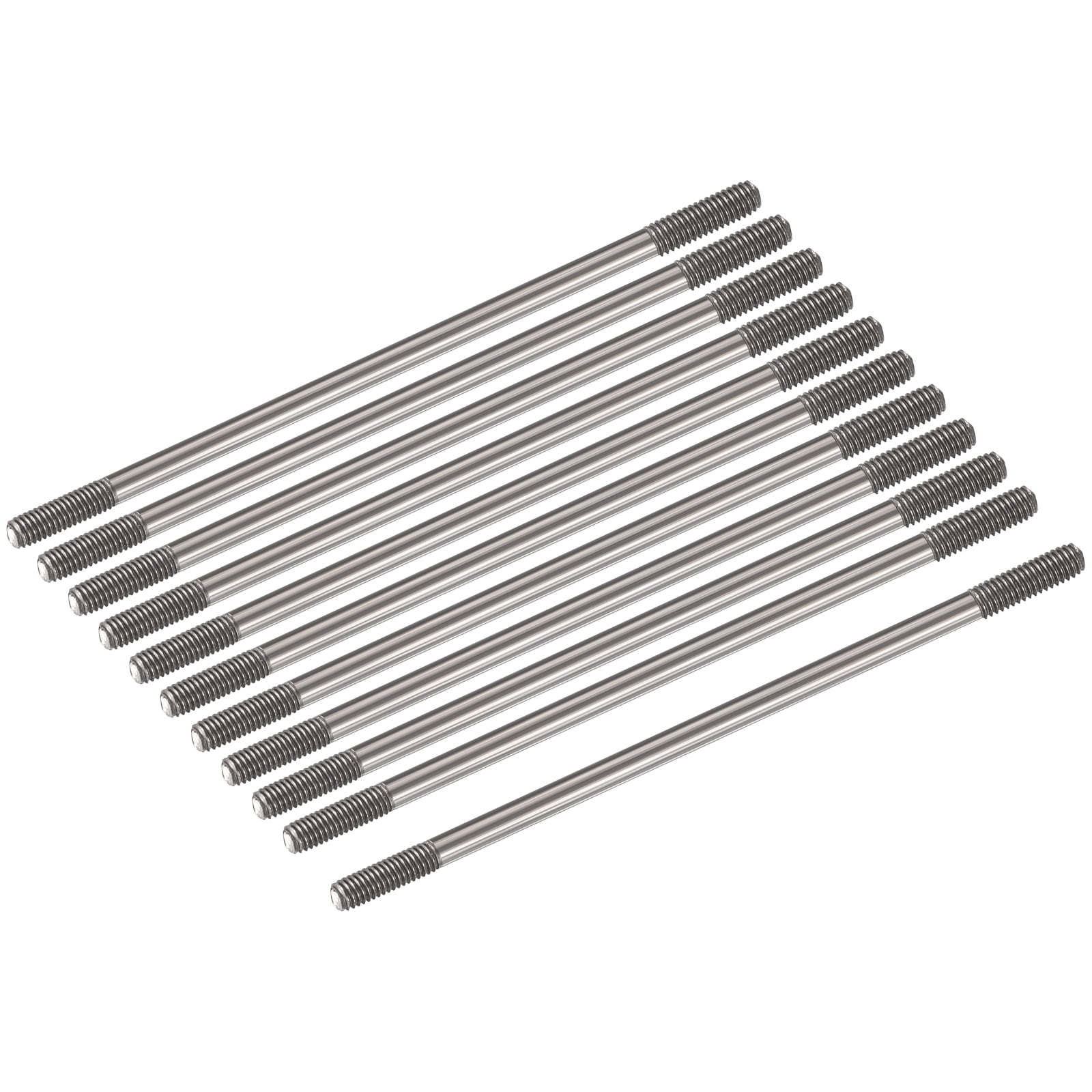 Uxcell Push Rod Connector Double End Threaded Rod 304 Stainless Steel ...