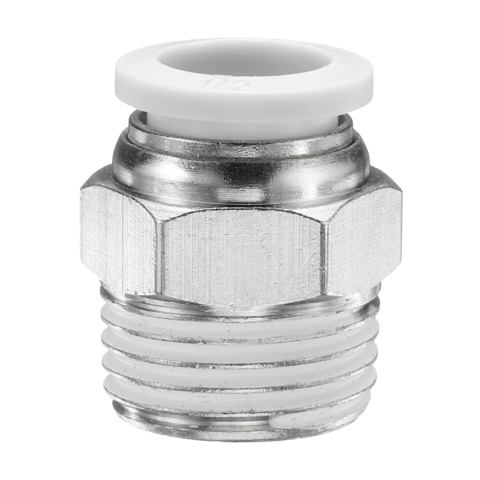 Uxcell Push to Connect Fitting 1/2" x 1/2" Thread Straight Union ...