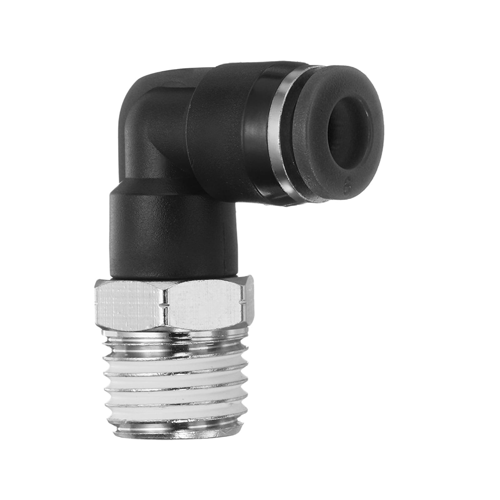Uxcell Push to Connect Fittings 1/4 to NPT1/4 Male Plastic Elbows ...