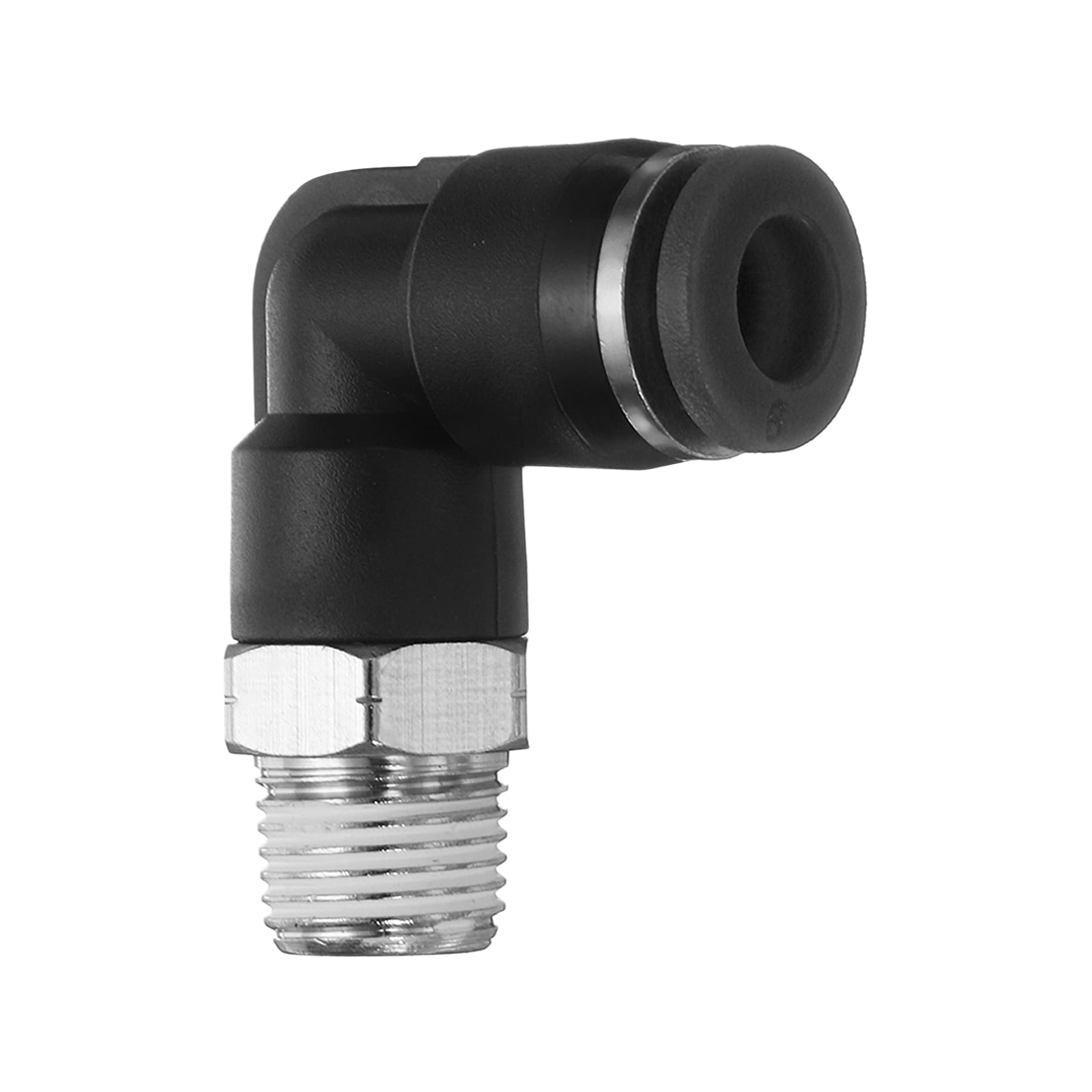 Uxcell Push to Connect Fittings 1/4 to NPT1/8 Male Plastic Elbows ...