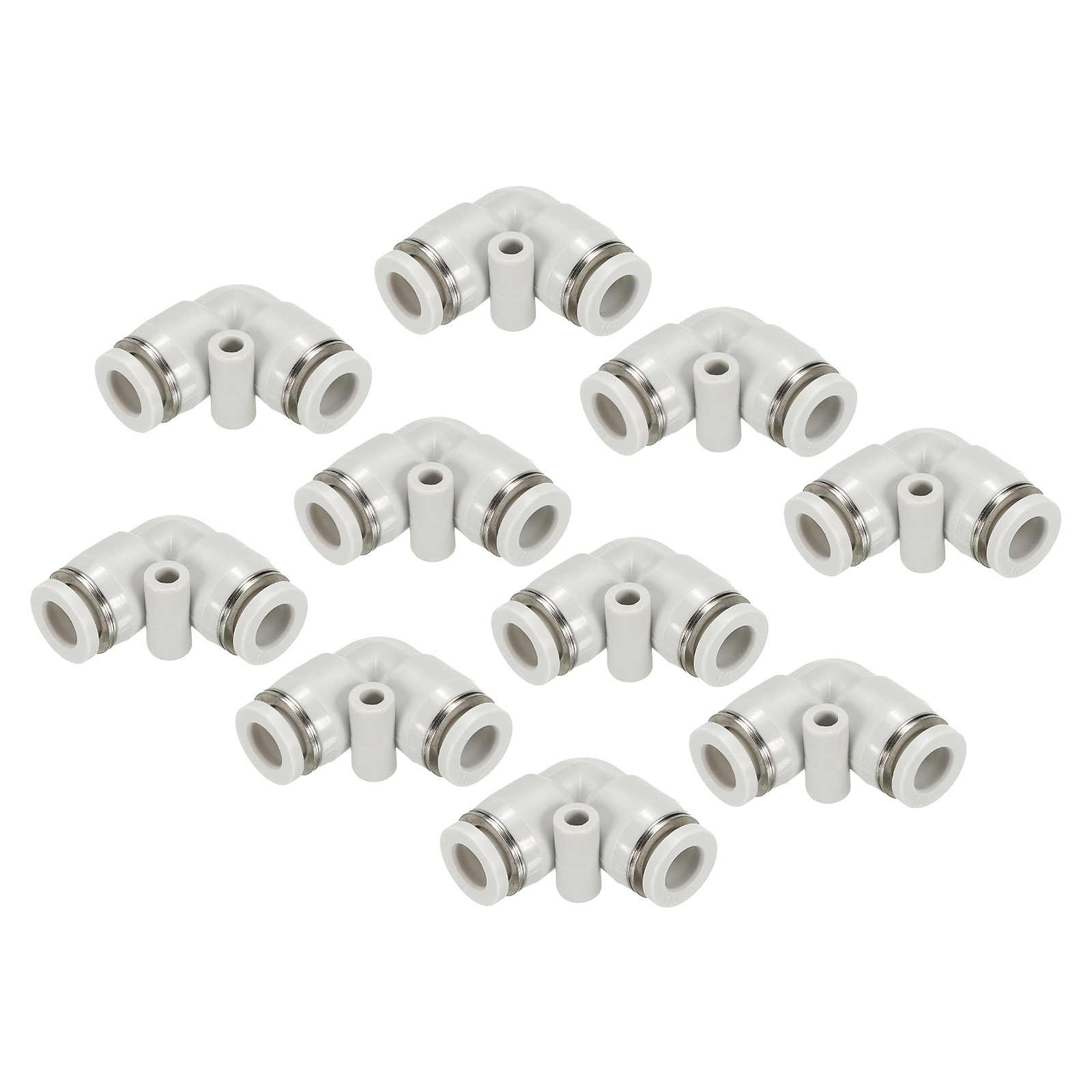 Uxcell Push to Connect Fittings, 12 Pack Fittings Elbows, White, 1/4 ...