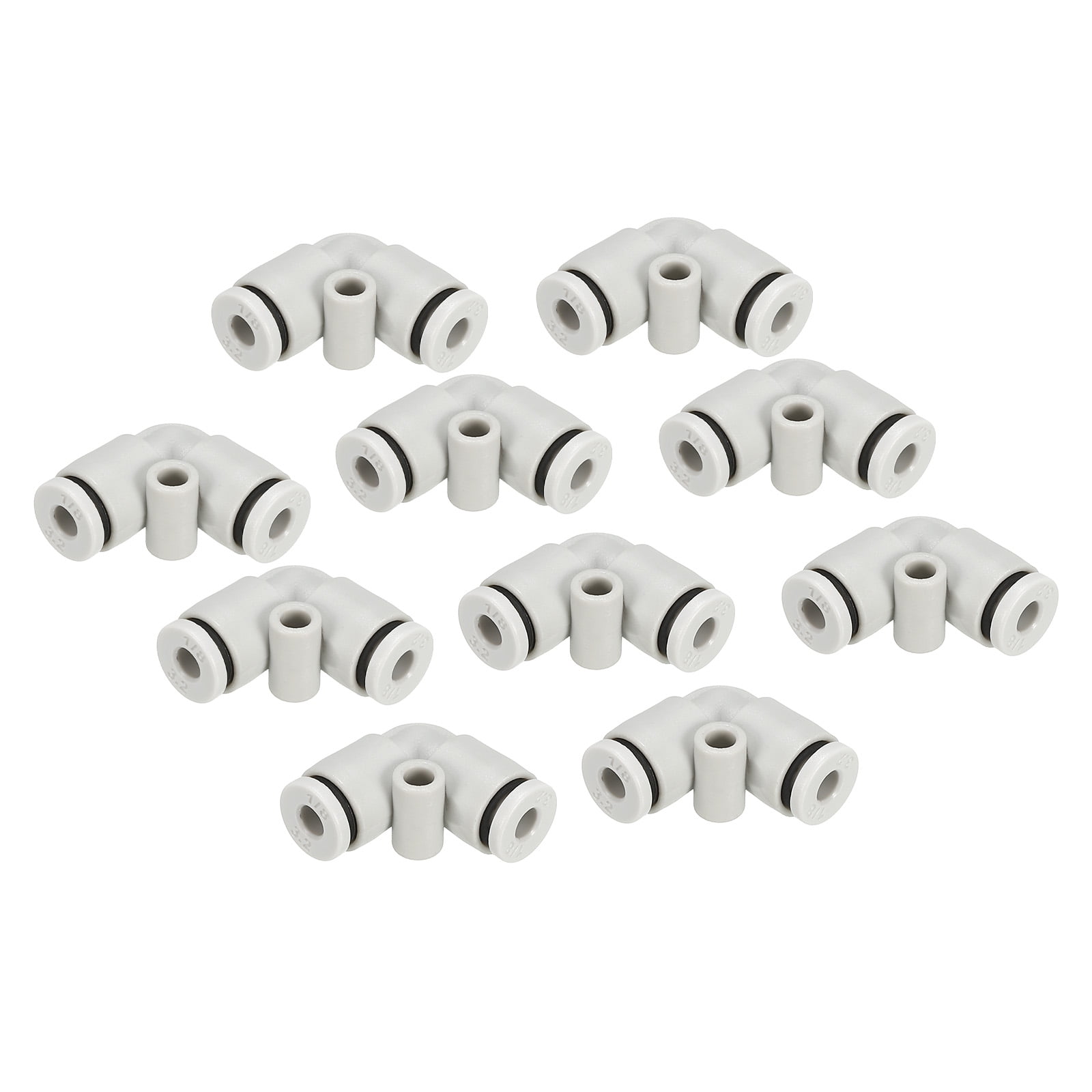 Uxcell Push to Connect Fittings, 12 Pack Fittings Elbows, White, 1/8 Inch Od - Walmart.com