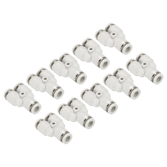 Uxcell Push to Connect Fittings, 12 Pack Fittings Splitters, White, 1/4 ...