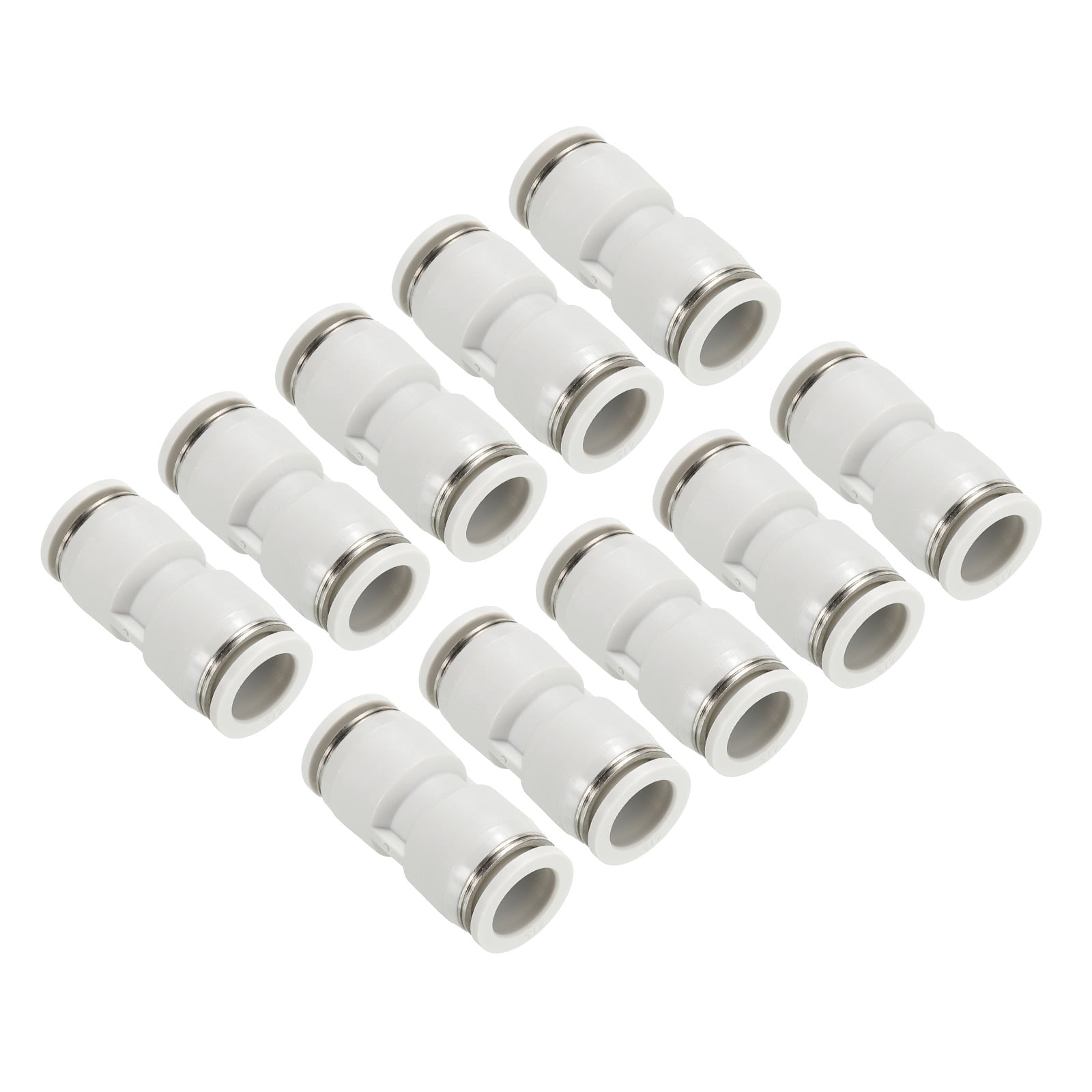 Uxcell Push to Connect Fittings, 12 Pack Fittings Straight Tubes, White, 1/2 Inch Od - Walmart.com