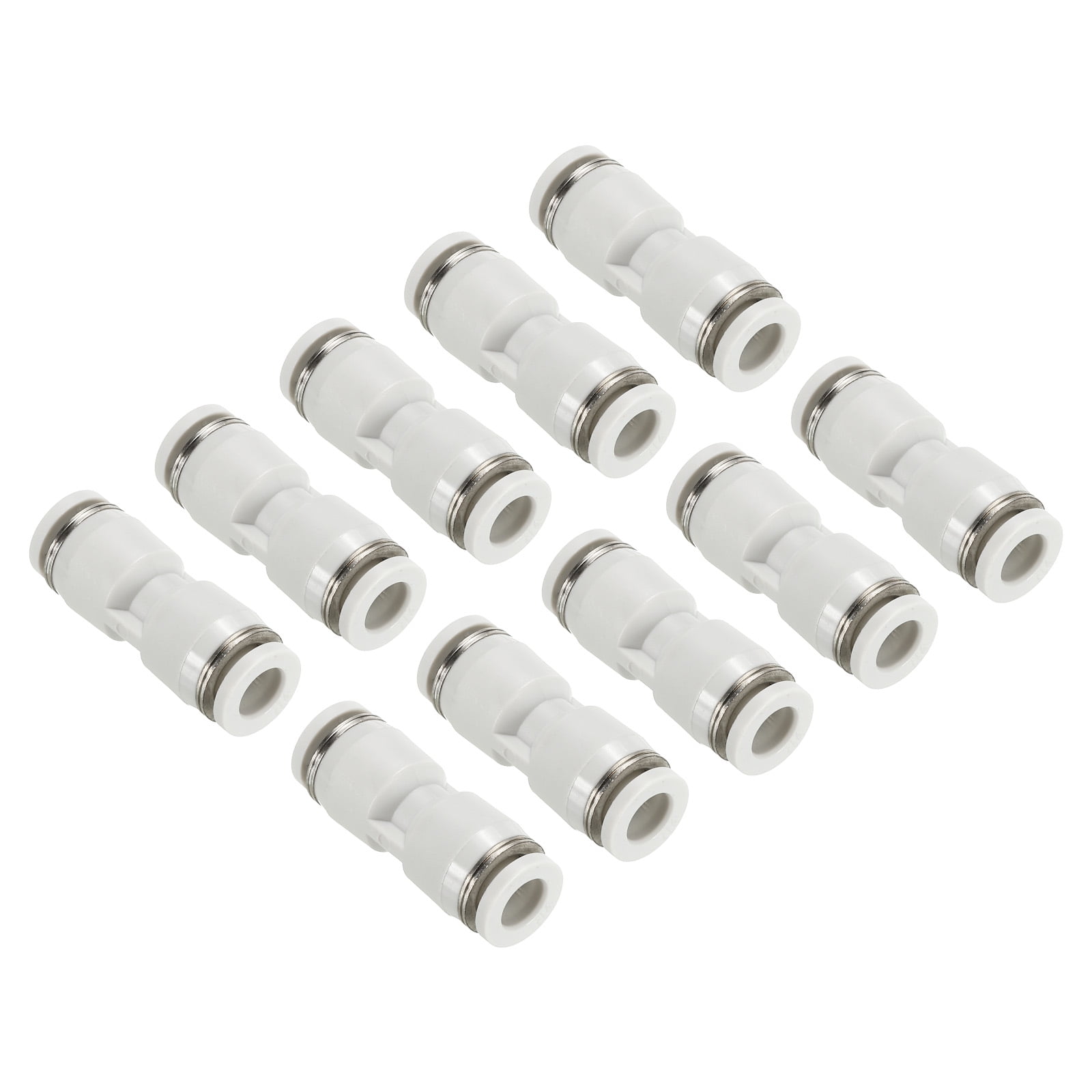 Uxcell Push to Connect Fittings, 12 Pack Fittings Straight Tubes, White, 1/4 Inch Od - Walmart.com