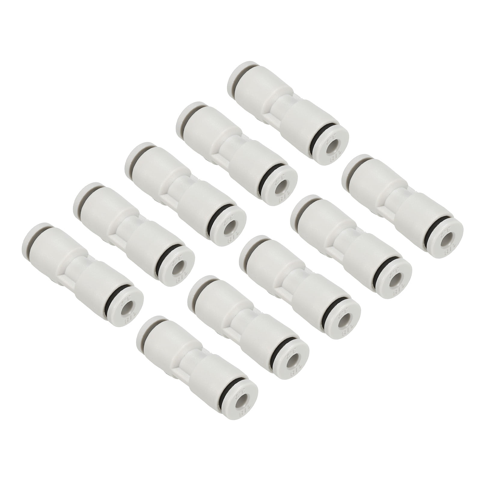Uxcell Push to Connect Fittings, 12 Pack Fittings Straight Tubes, White, 1/8 Inch Od - Walmart.com