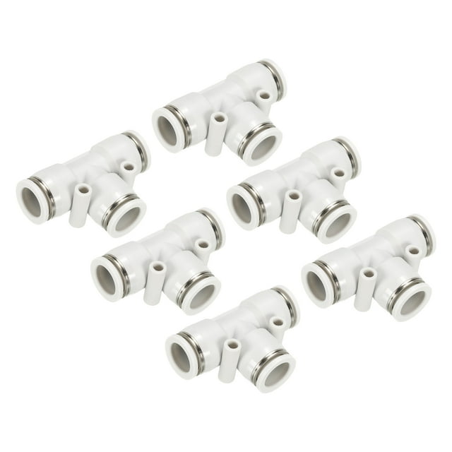 Uxcell Push to Connect Fittings, 6 Pack Air Line Pneumatic Fittings White, 1/2 Inch Od - Walmart.com