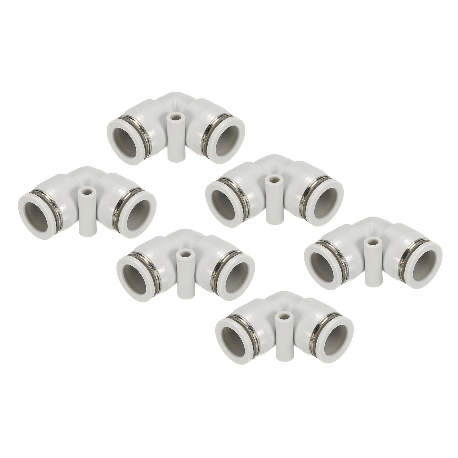 Uxcell Push to Connect Fittings, 6 Pack Fittings Elbows, White, 1/2 ...