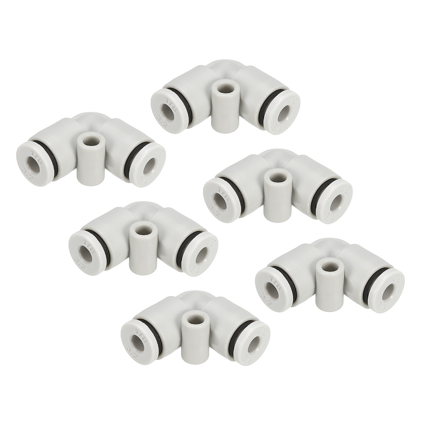 Uxcell Push to Connect Fittings, 6 Pack Fittings Elbows, White, 1/8 Inch Od - Walmart.com