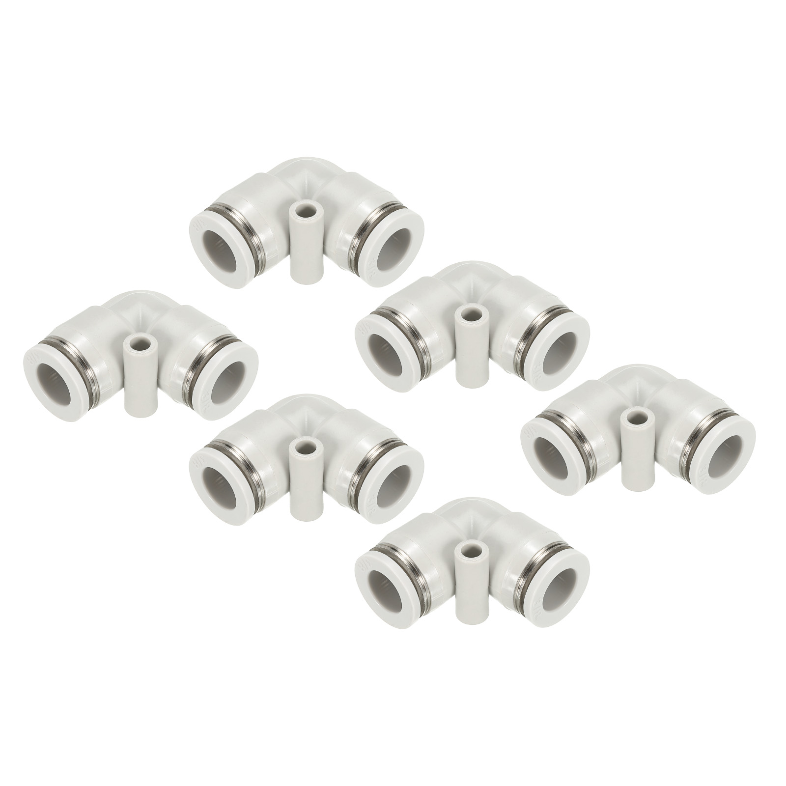 Uxcell Push to Connect Fittings, 6 Pack Fittings Elbows, White, 3/8 ...