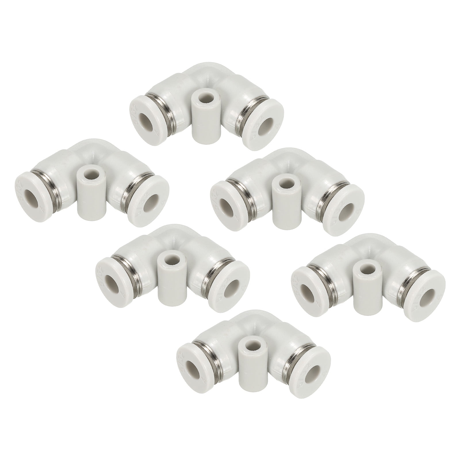 Uxcell Push to Connect Fittings, 6 Pack Fittings Elbows, White, 5/32 Inch Od - Walmart.com