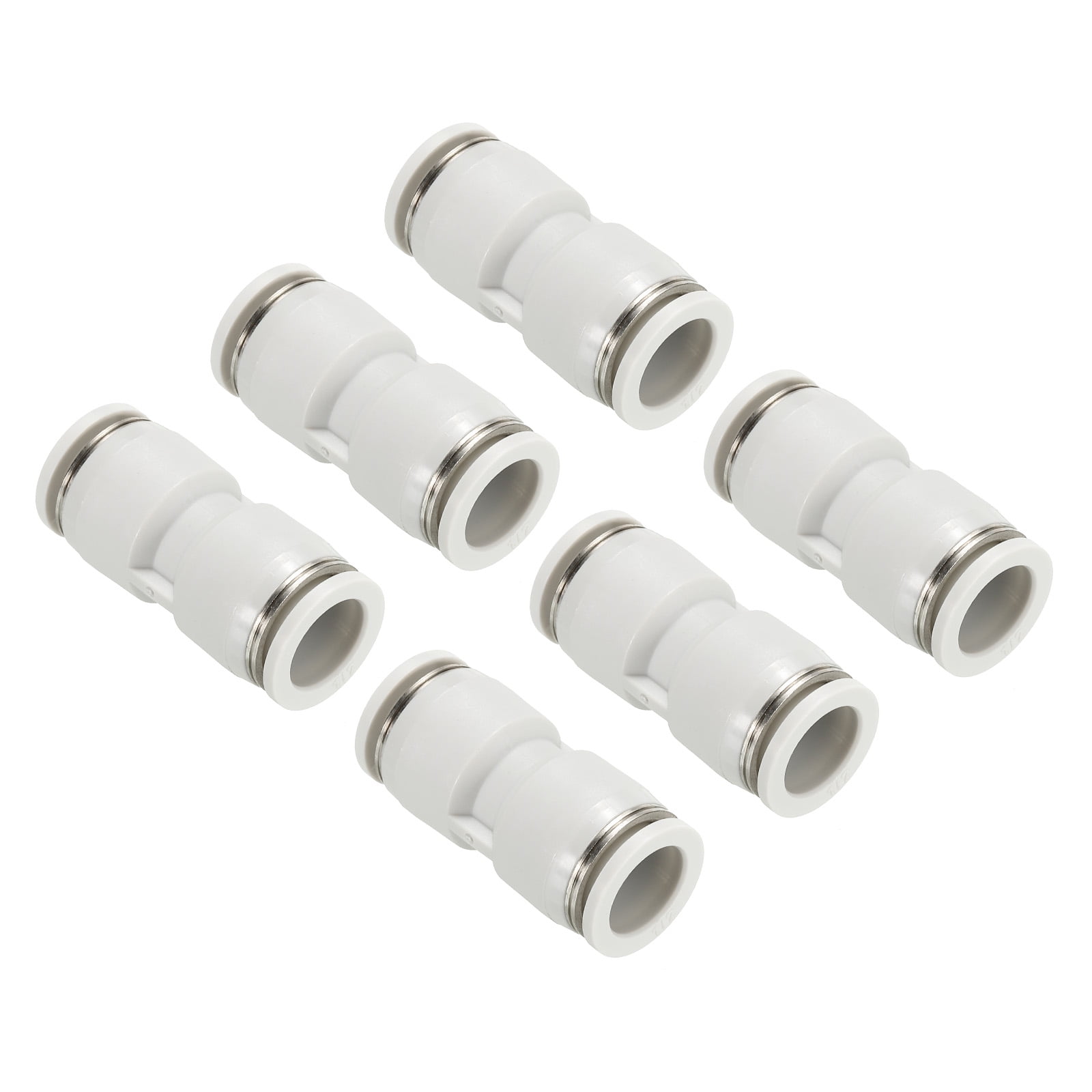 Uxcell Push to Connect Fittings, 6 Pack Fittings Straight Tubes, White, 1/2 Inch Od - Walmart.com