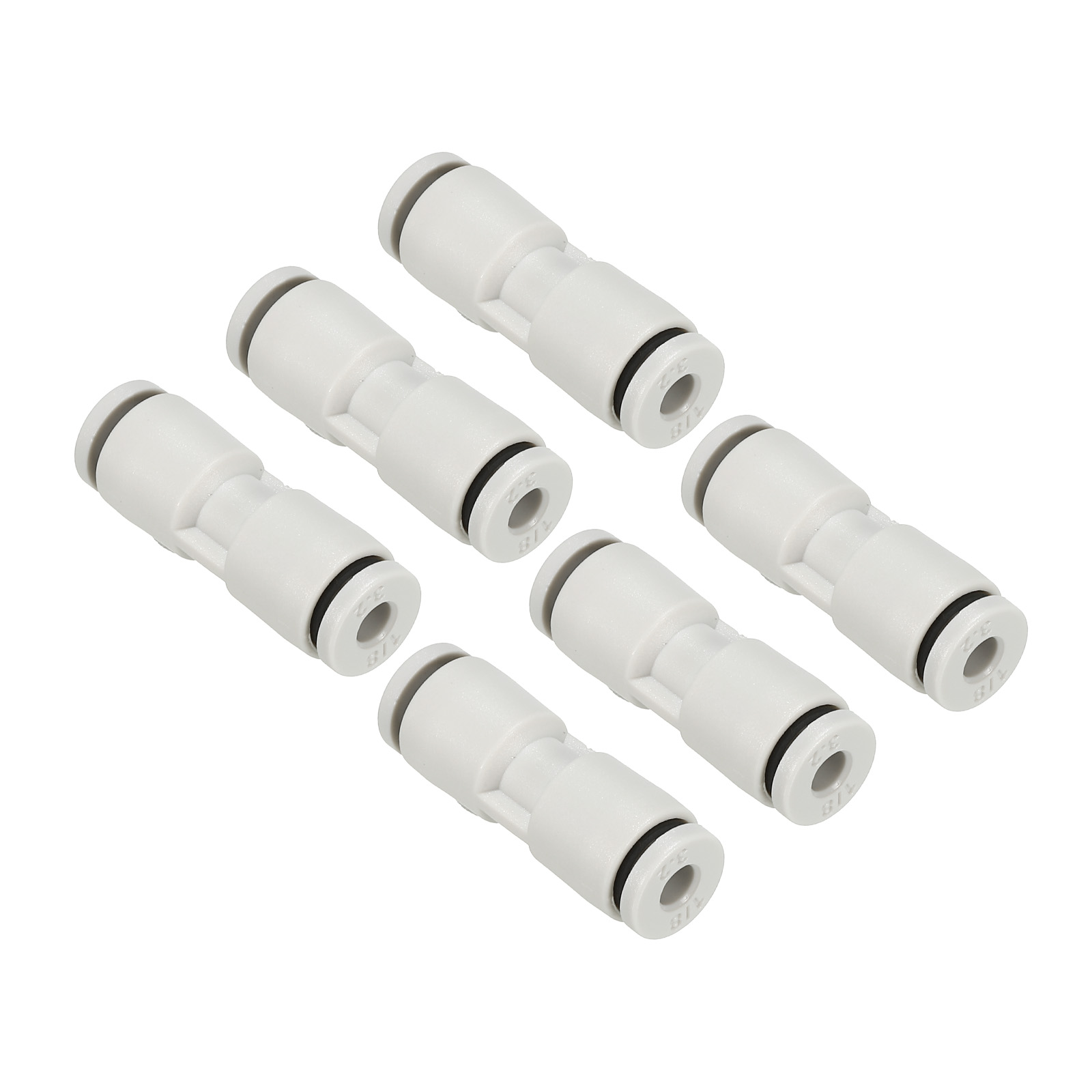 Uxcell Push to Connect Fittings, 6 Pack Fittings Straight Tubes, White, 1/8 Inch Od - Walmart.com
