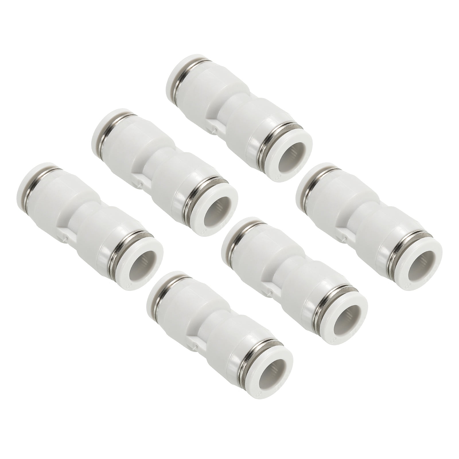 Uxcell Push to Connect Fittings, 6 Pack Fittings Straight Tubes, White, 5/16 Inch Od - Walmart.com