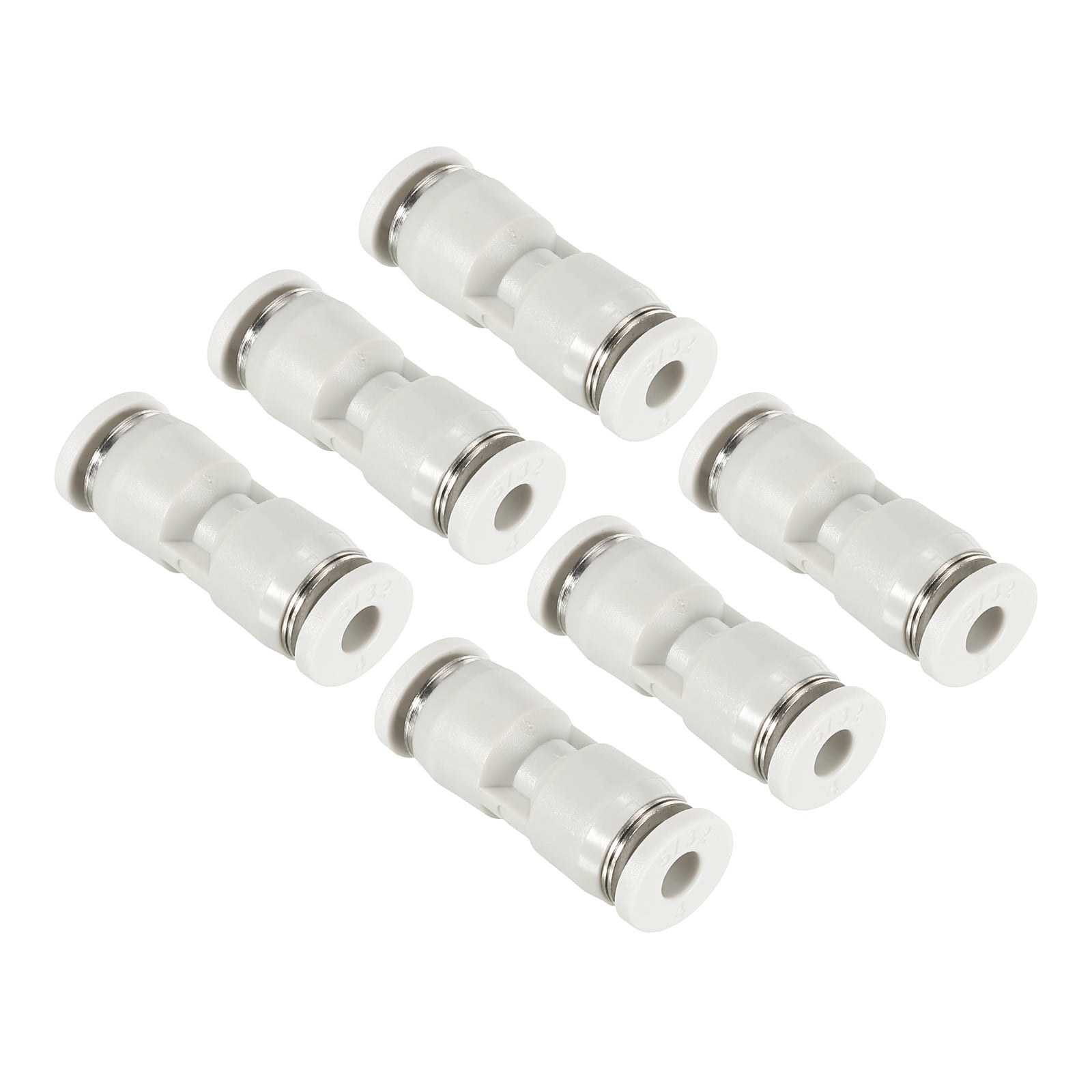 Uxcell Push to Connect Fittings, 6 Pack Fittings Straight Tubes, White, 5/32 Inch Od - Walmart.com
