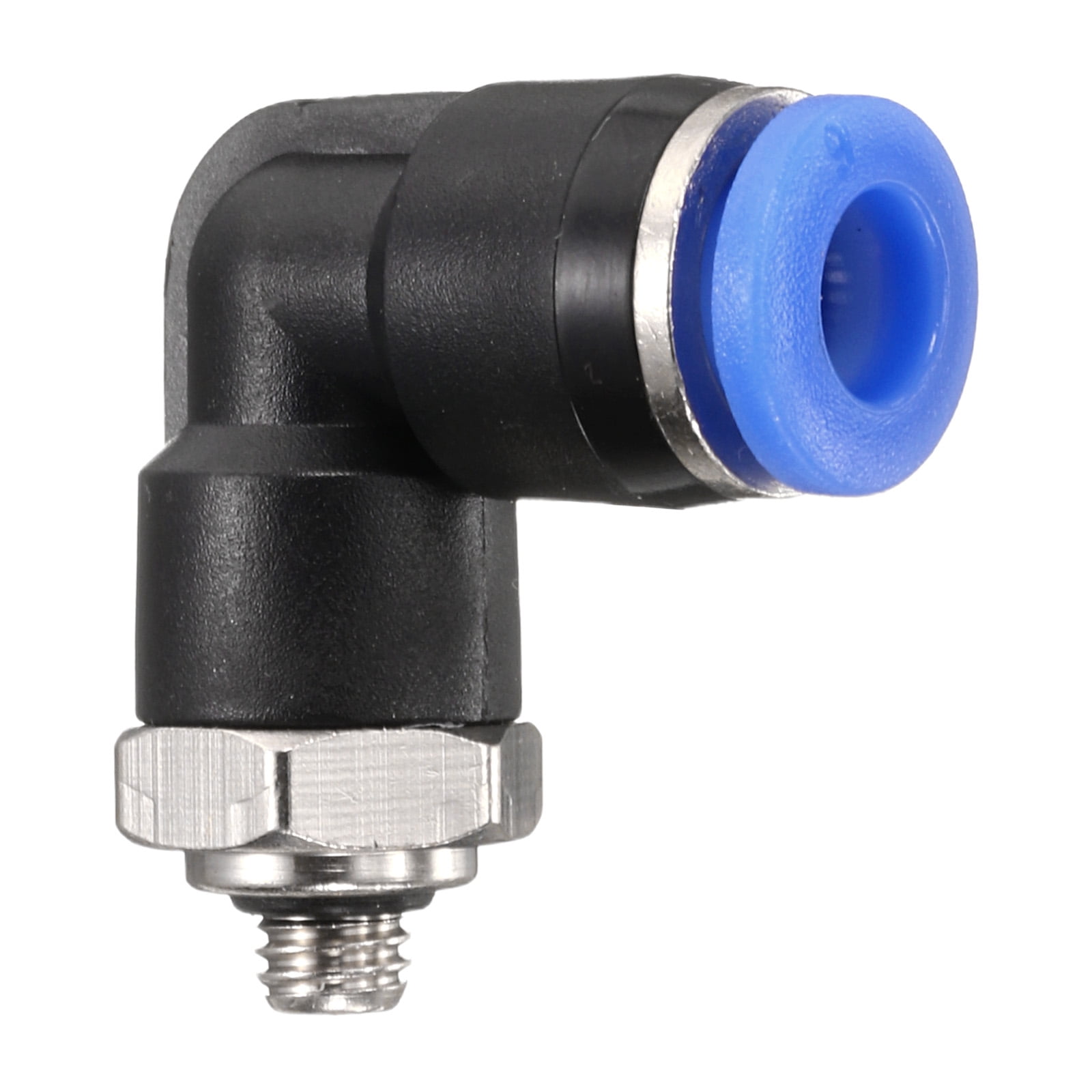 Uxcell Push to Connect Fittings 6mm to UNF10-32 Male Plastic Elbows Fitting Black - Walmart.com