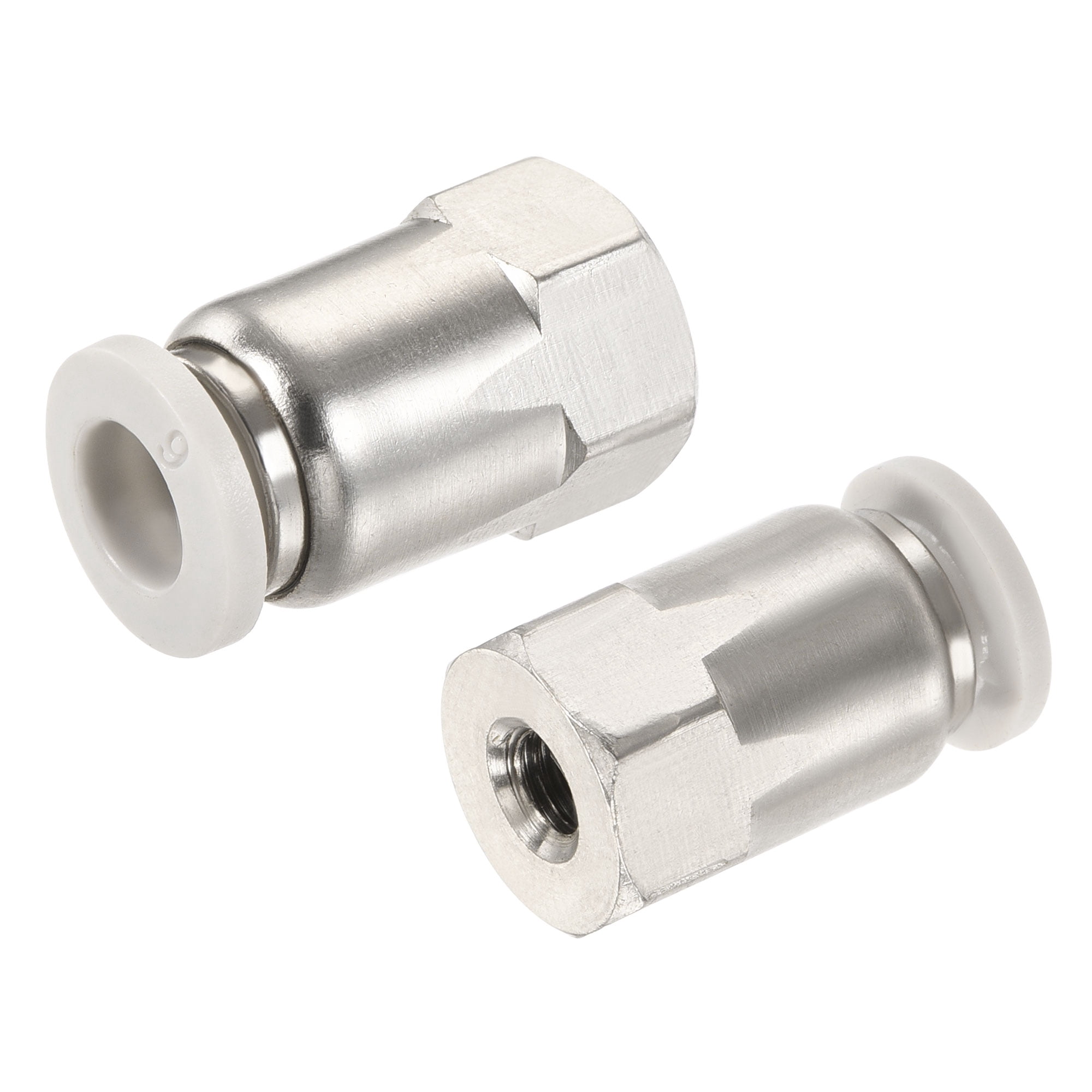 Uxcell Push to Connect Fittings M5 Female Thread Fit 6mm Tube OD Copper ...