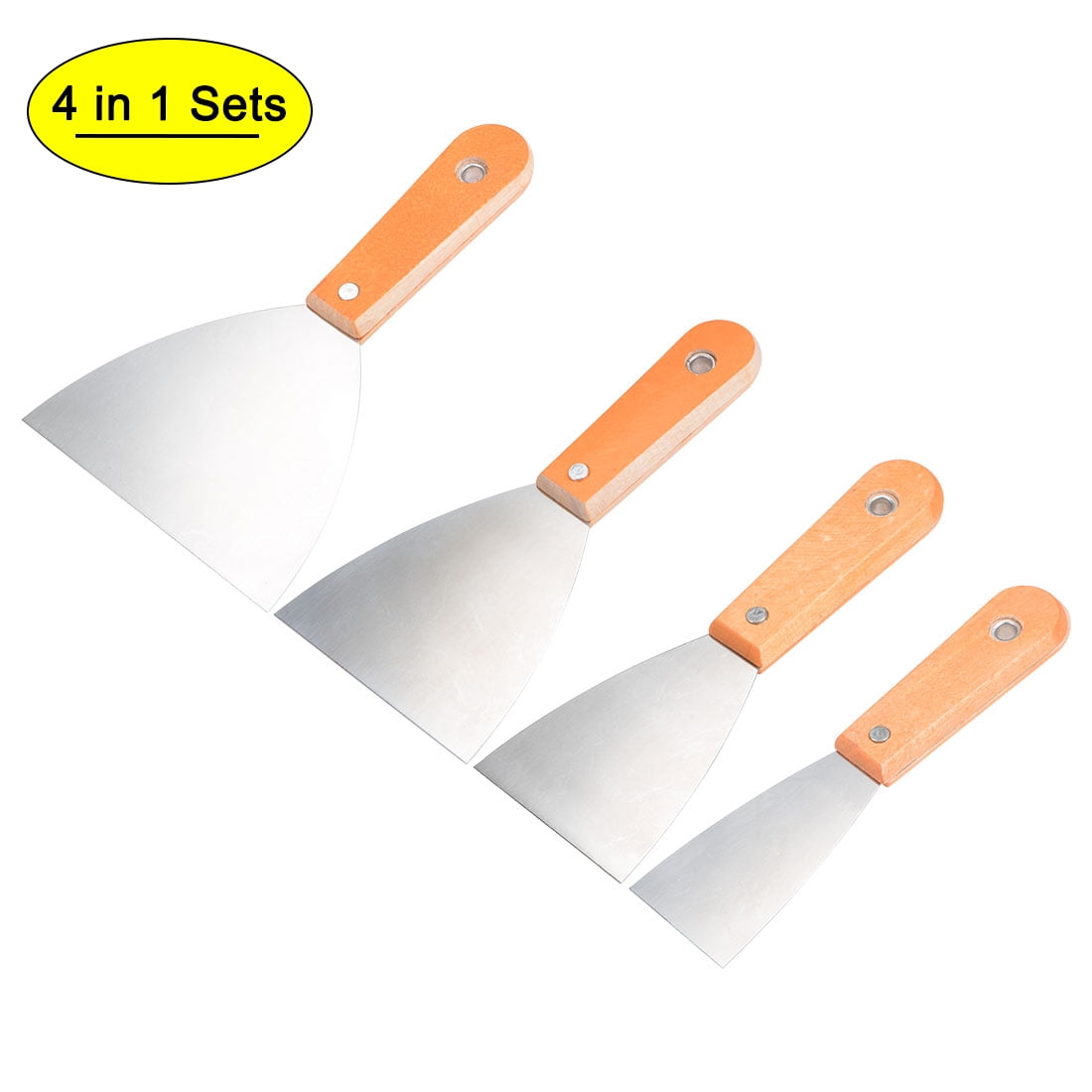Uxcell Putty Scraper Carbon Steel, Wood 2" -5" Paint Scraper for Wall ...