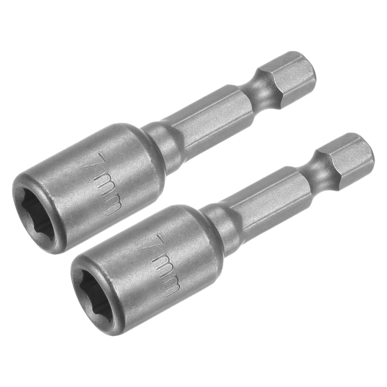 Uxcell Quick-Change Nut Driver Bit, 1/4" Hex Shank 7mm Magnetic Nut ...