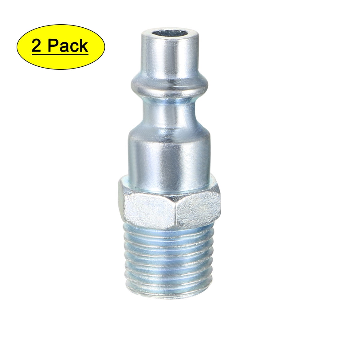 Uxcell Quick Coupler Plug Quick-Connect Fitting 1/4 Inch NPT Male 2Pack ...