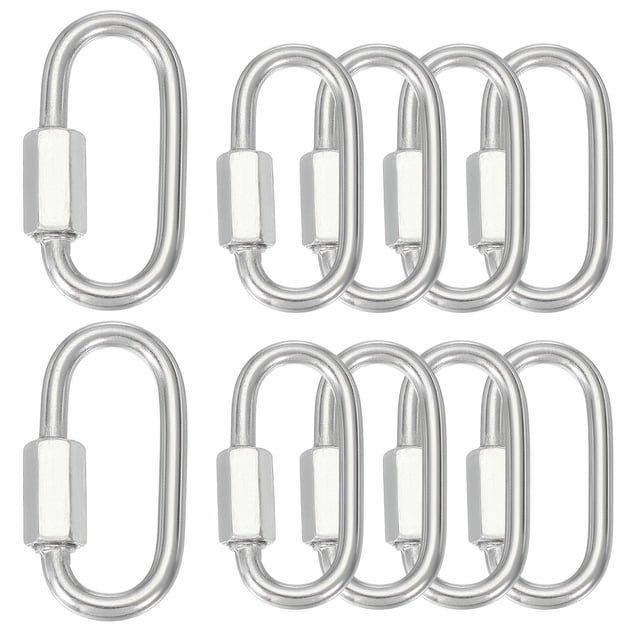 Uxcell Quick Links Stainless Steel Chain Connector Large Opening Screw ...