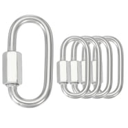 Uxcell 4mm Steel Chain Quick Links Screw Locking Chain Connector Ring ...