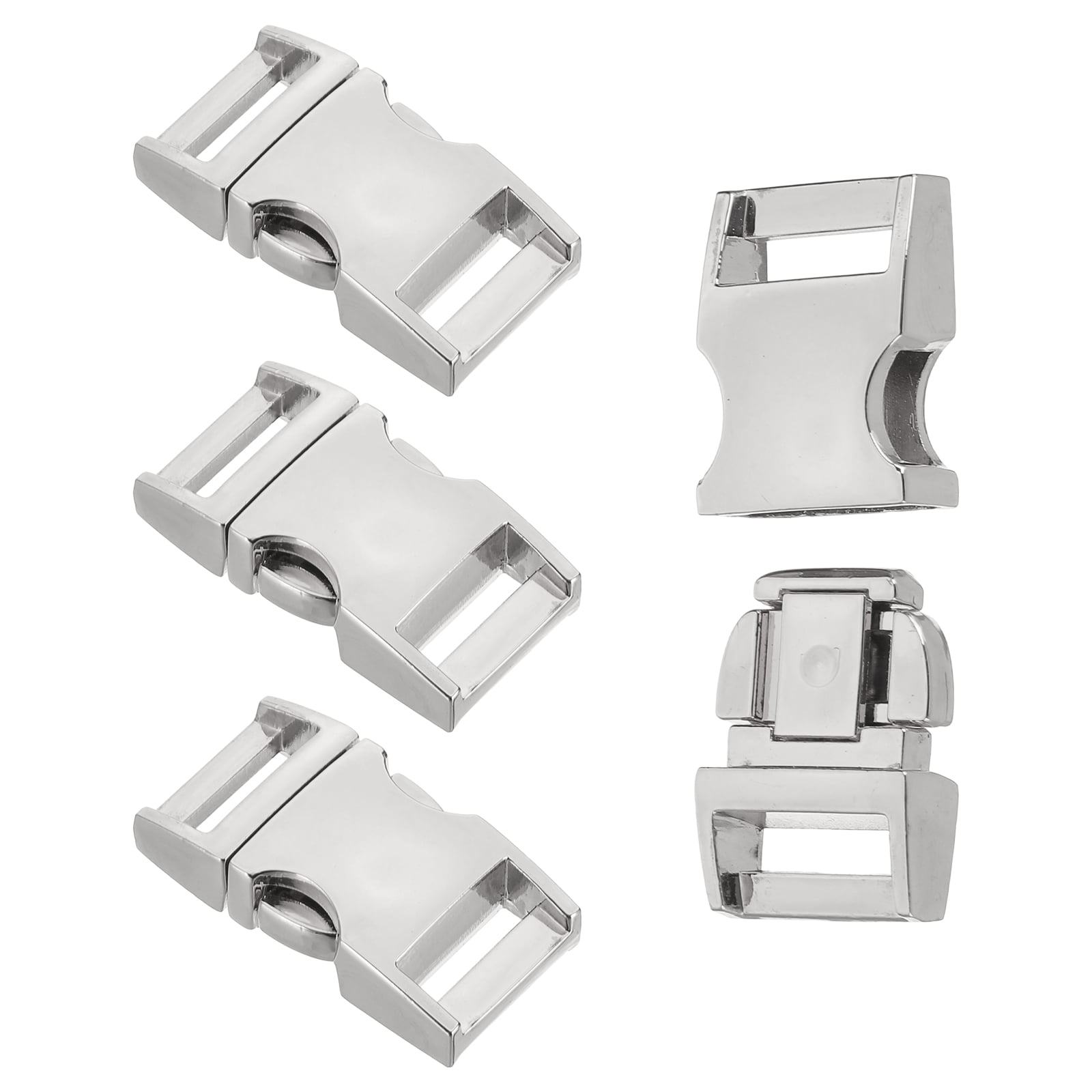 Uxcell Quick Side Release Buckle 0.6 Inch, 4Pcs Metal Buckles Replacement No Sewing Snaps Clips ...