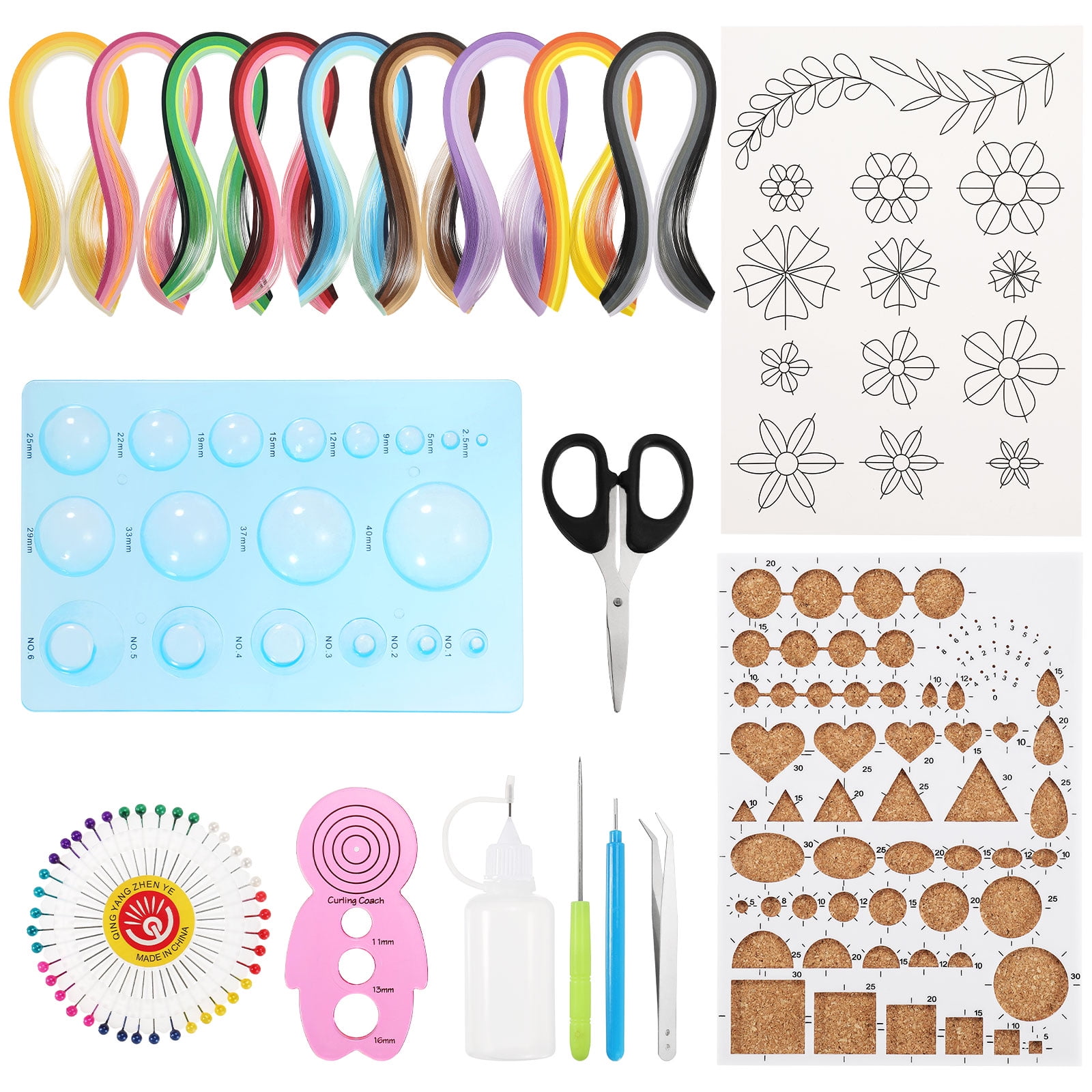 Uxcell Quilling Paper Set Paper Quilling Kits with 43 Colors 900 Paper ...