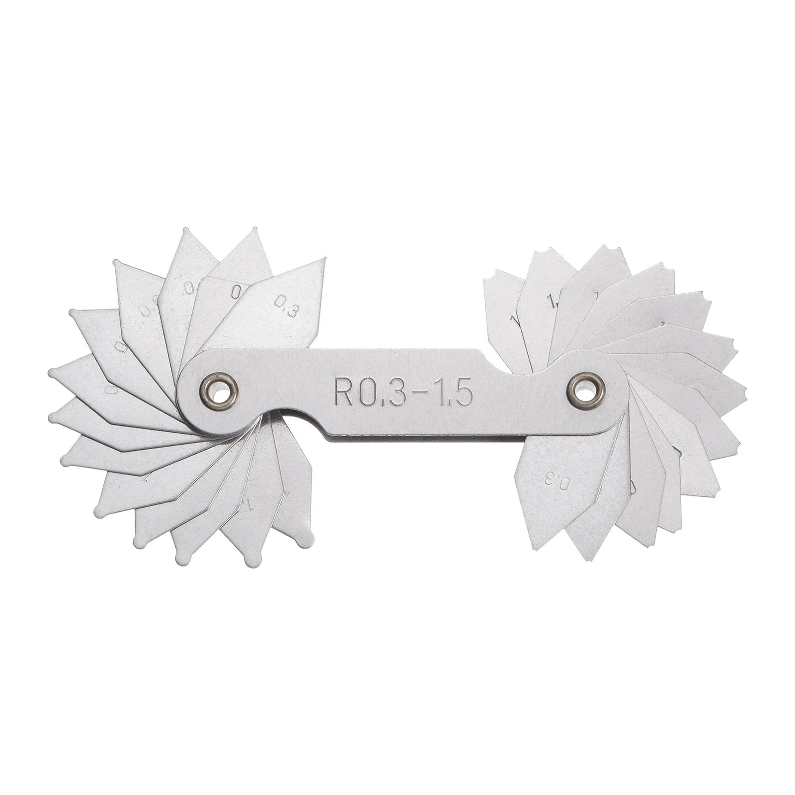 Uxcell R0.3 to 1.5 Radius Gauge Alloy Steel Radius Fillet Gauge ...