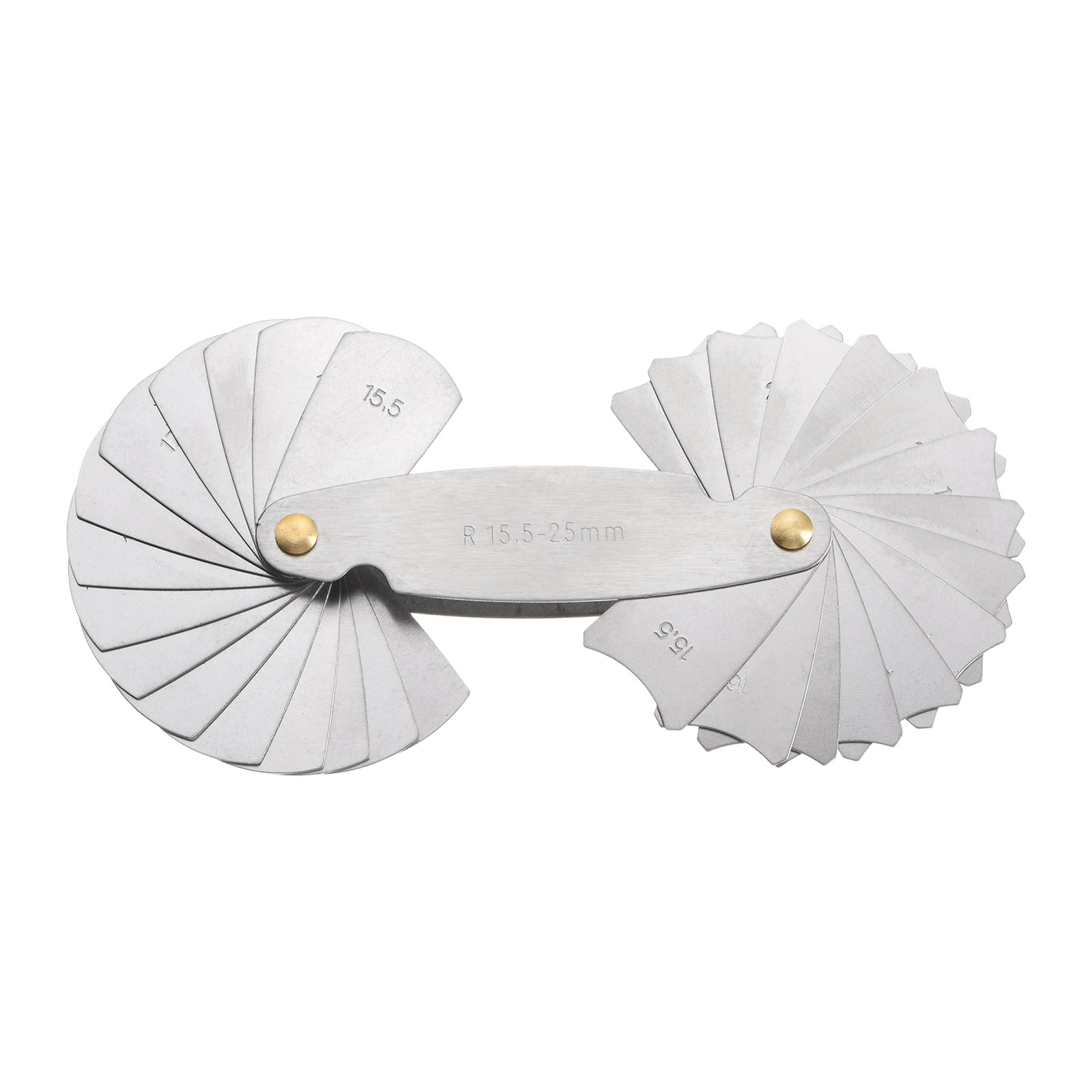 Uxcell R15.5 to 25 Radius Gauge Alloy Steel Radius Fillet Gauge ...