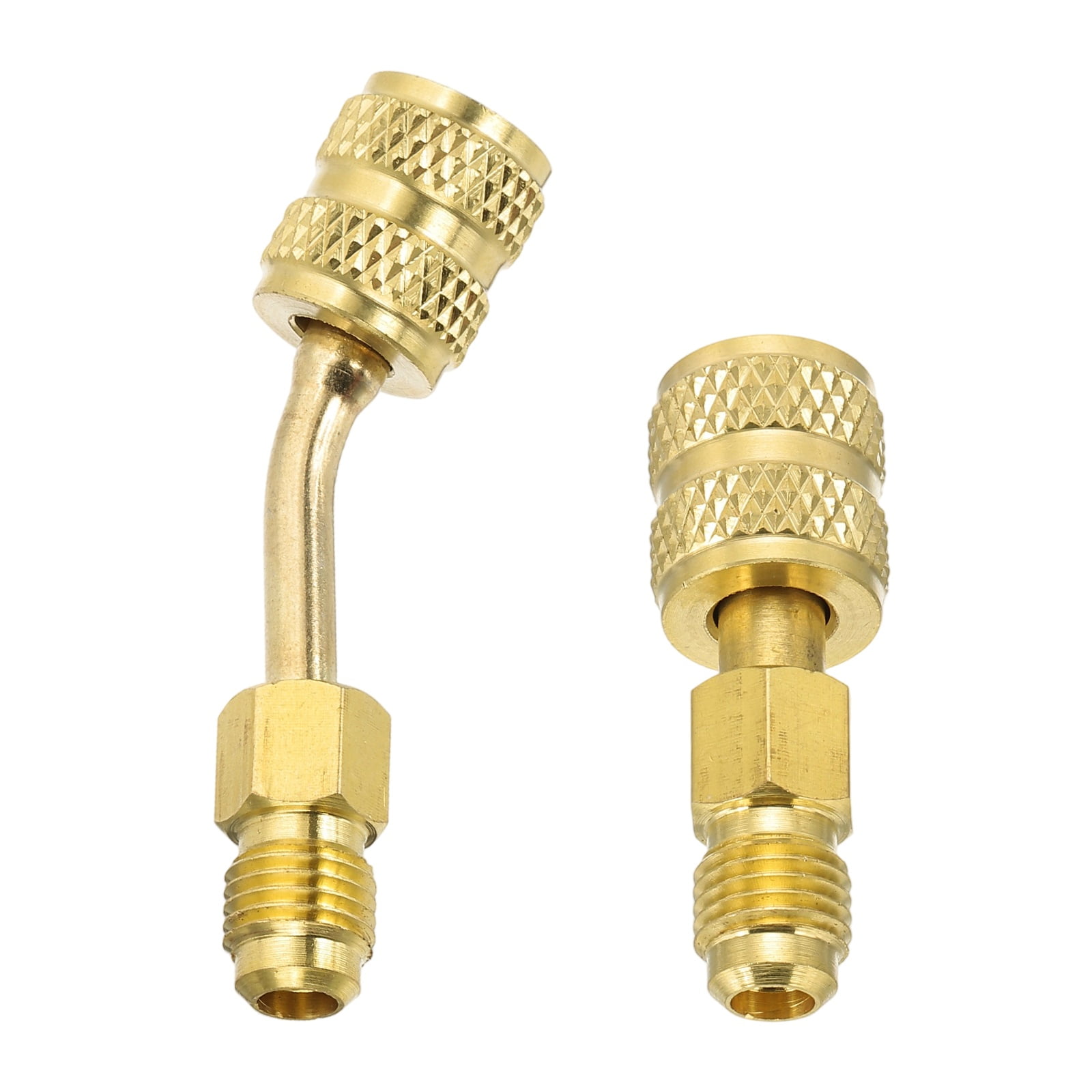 Uxcell R410 Adapter 5/16 Inch to 1/4 Inch SAE Male Flare Brass Mini ...