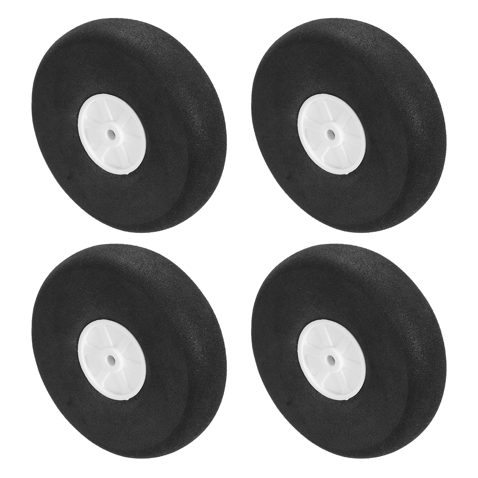 Uxcell RC Airplane Wheels 2.52"OD x 0.72"T Aircraft Sponge Wheels Foam ...