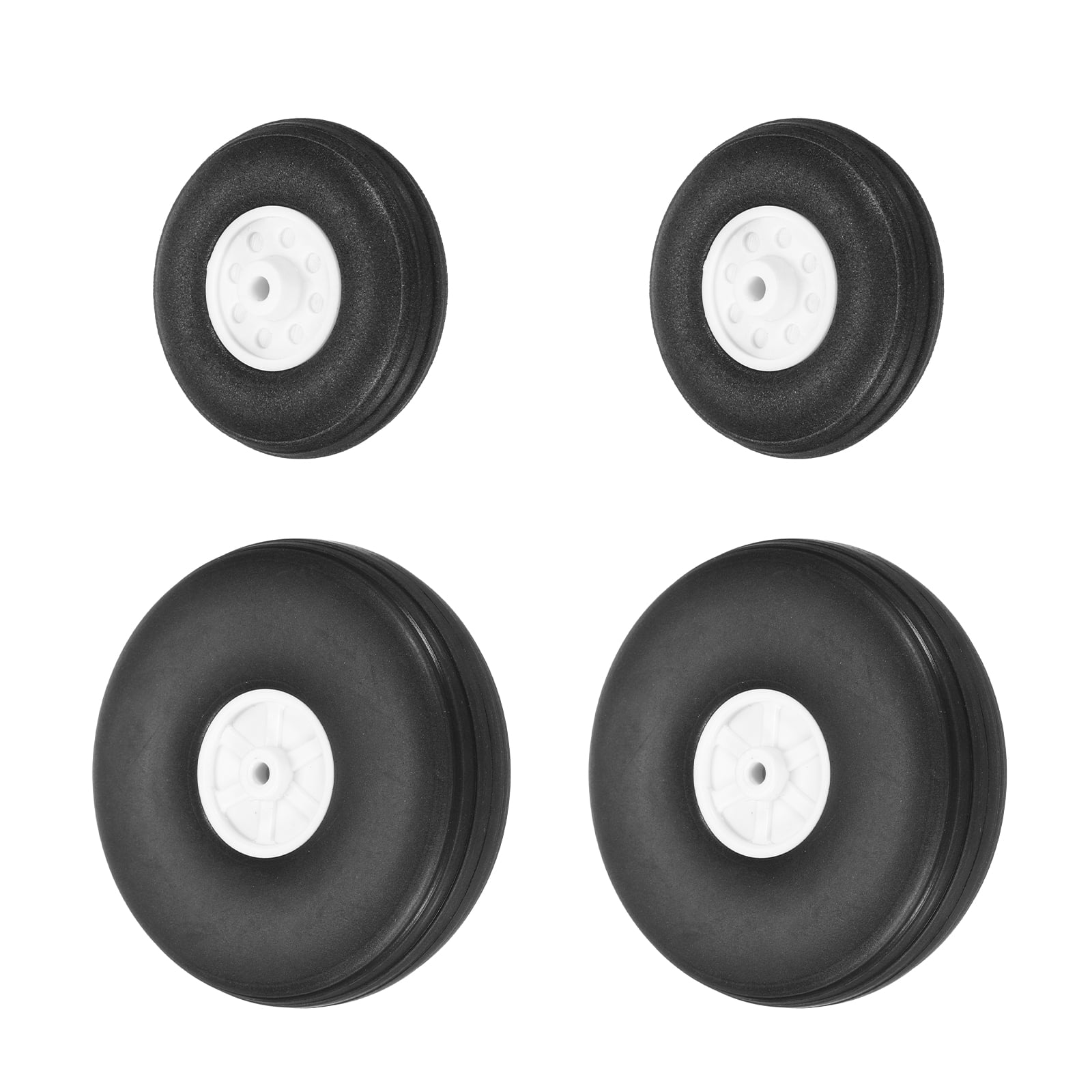Uxcell RC Airplane Wheels Set, 1.3"/2.8" Dia RC Airplane Aircraft ...