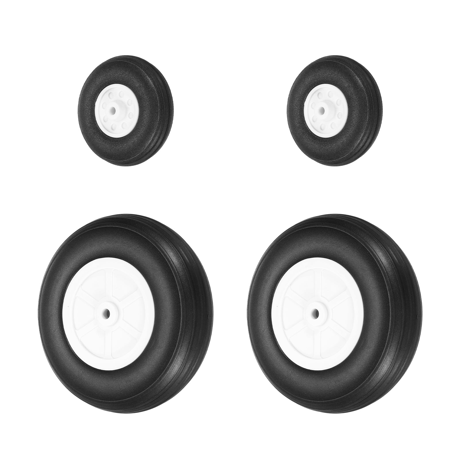 Uxcell RC Airplane Wheels Set, 1.3"/3.9" Dia RC Airplane Aircraft ...