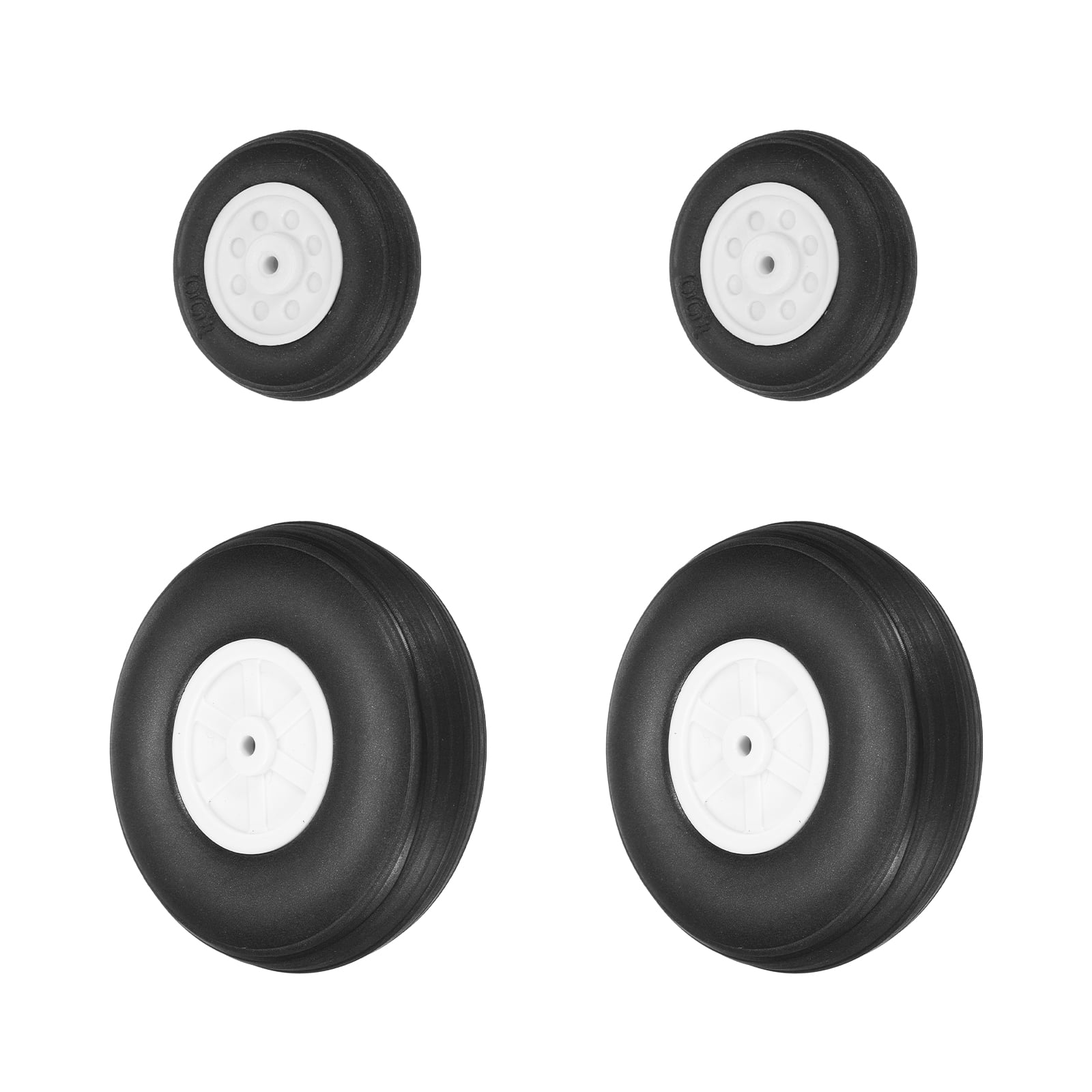 Uxcell RC Airplane Wheels Set, 1"/3" Dia RC Airplane Aircraft Rubber ...
