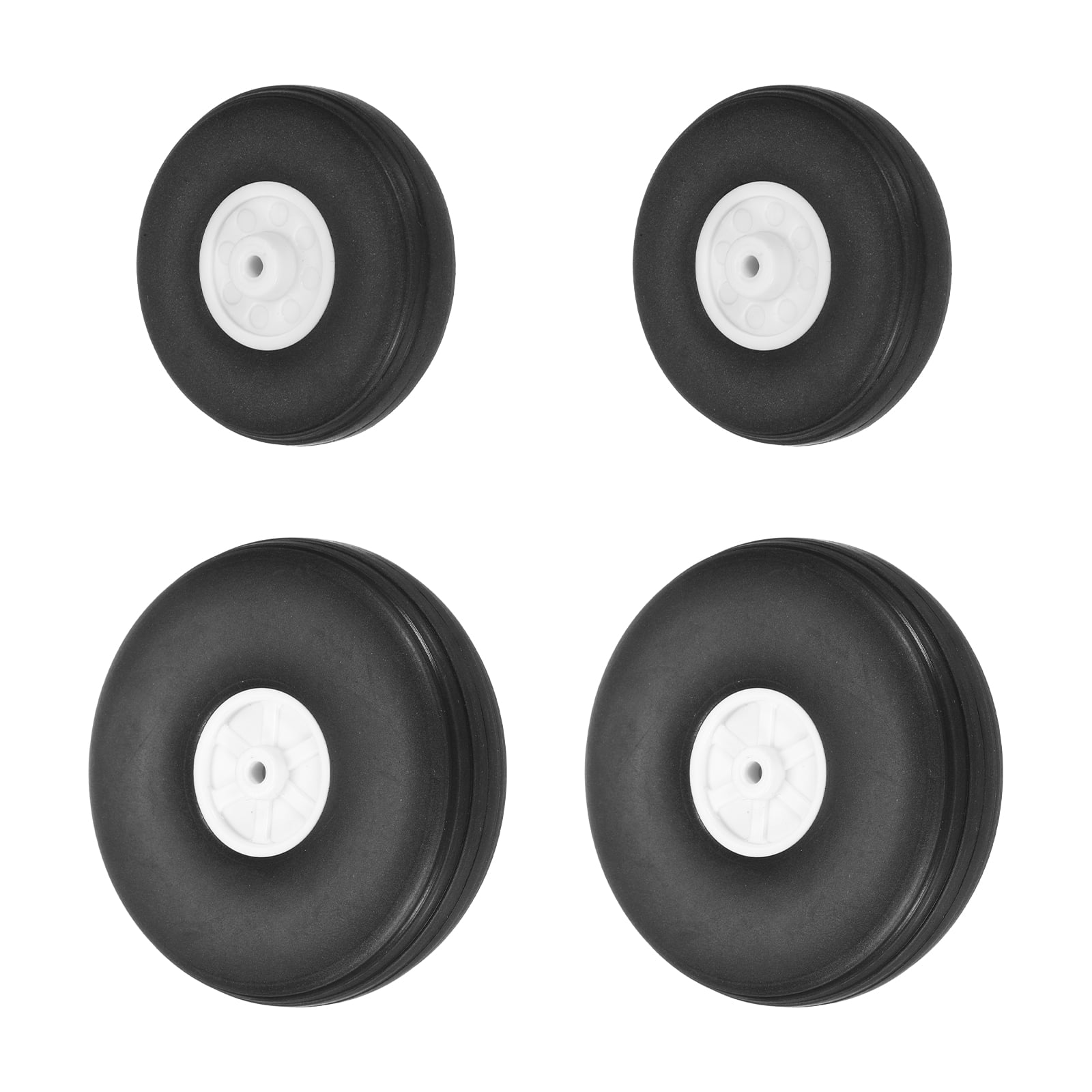 Uxcell RC Airplane Wheels Set, 1.5"/2.8" Dia RC Airplane Aircraft ...