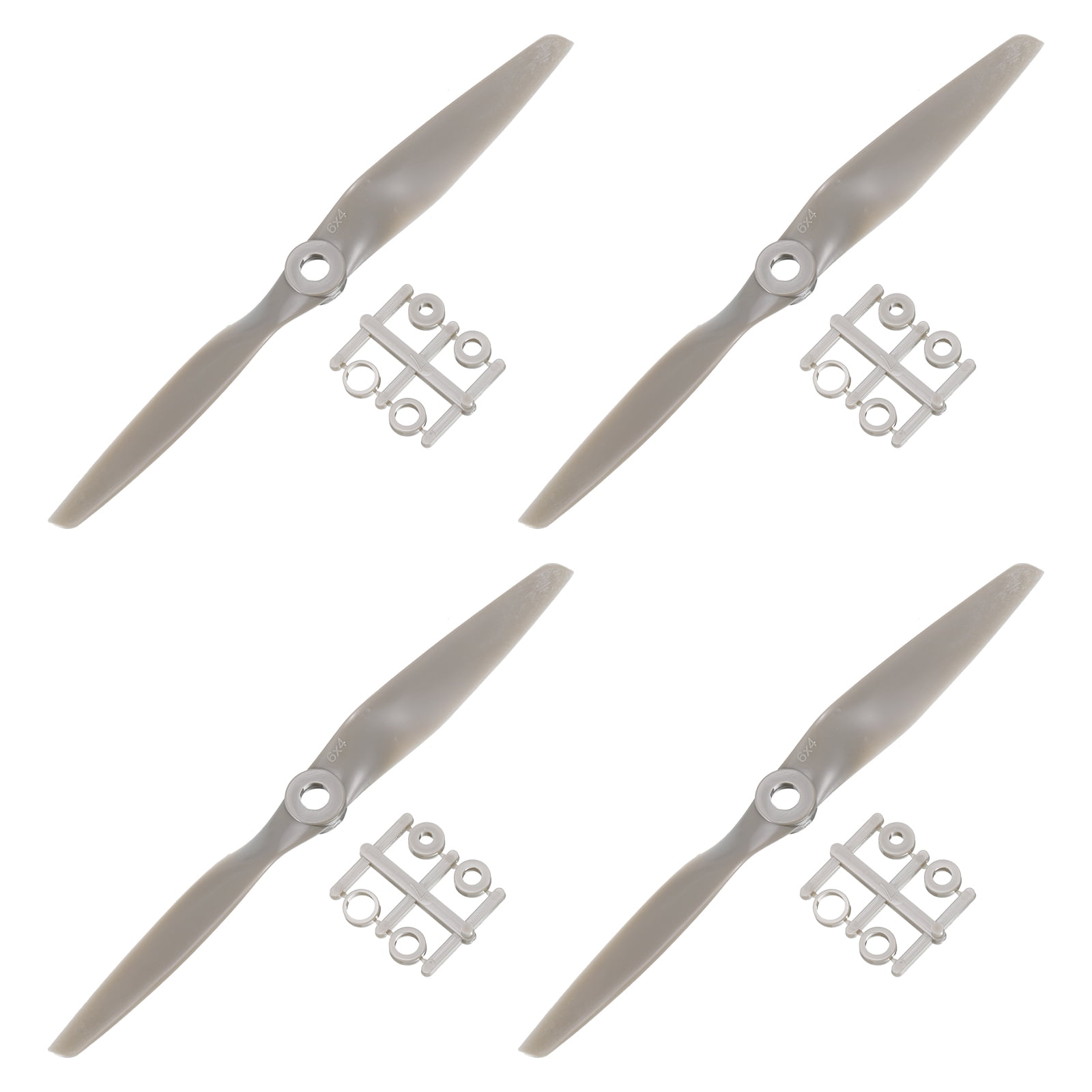 Uxcell RC Propellers 2 Vane Blades Props 6x4 Inch Grey with Adapter ...