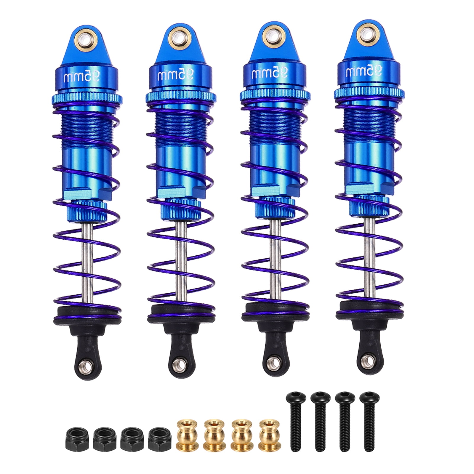 Uxcell RC Shock Absorber 1/10 95mm Aluminum Threaded Front & Rear Shock Absorber Damper ...